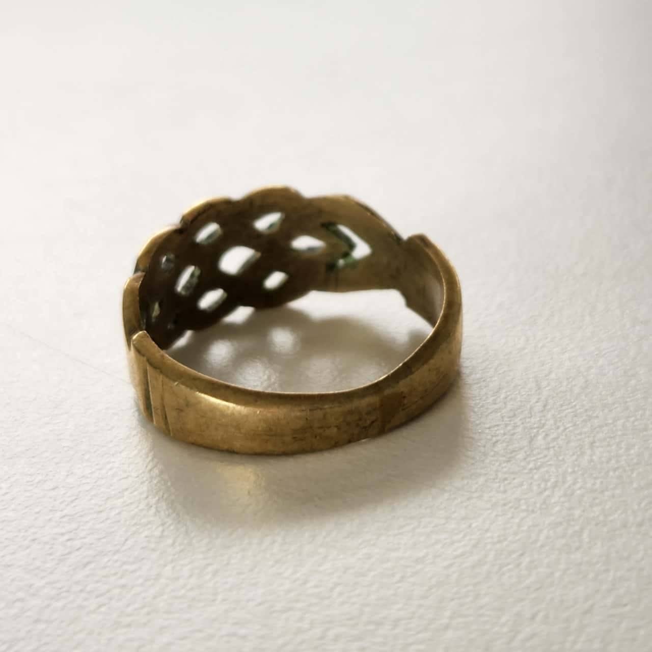 Mens Vintage 9ct Yellow Gold Celtic Knotwork Band Ring Size 10/U(s)