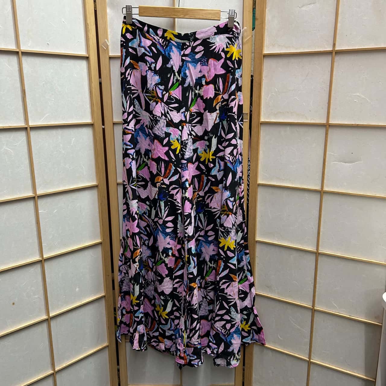 New With Tags GORMAN X Kaitlin Johnson Collab. Size 8 'Black Licorice' Silk Blend Pants