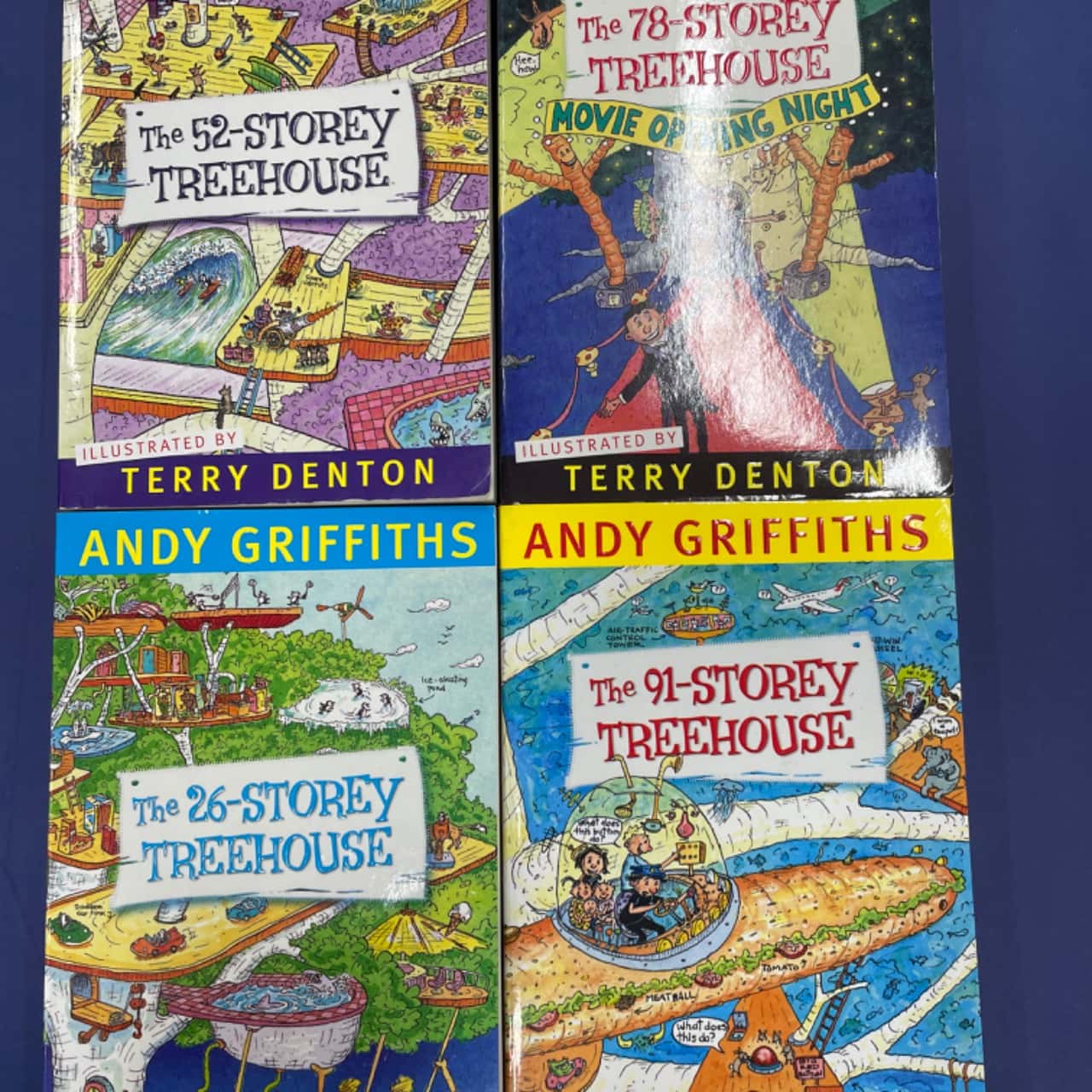 Andy Griffiths -Treehouse Books x 4(s)