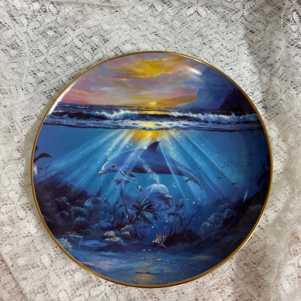 Franklin Mint - Dance of the Dolphin Collector Plate