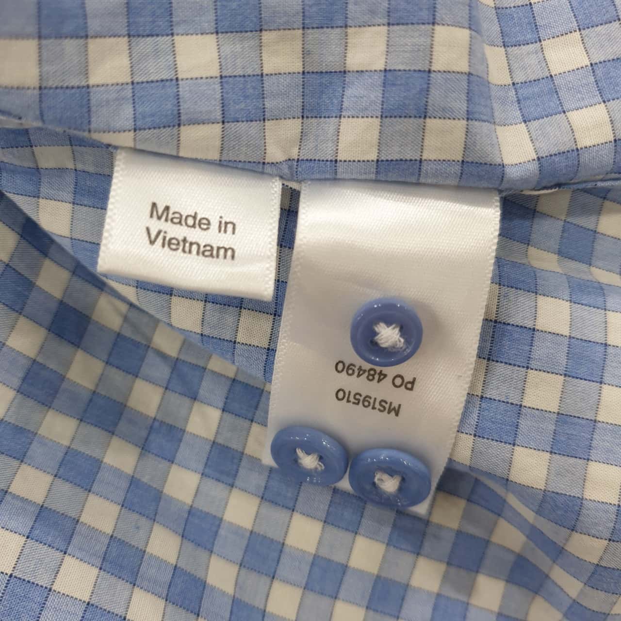 SABA Mens Size S Long Sleeve Checked Shirt Blue Tapered Fit (BNWT)(s)