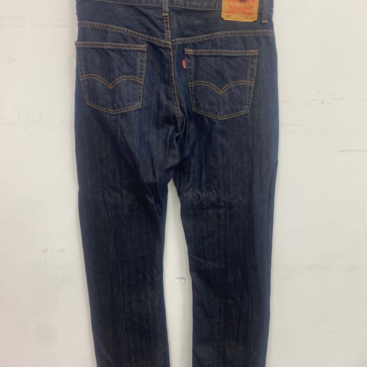 Levis Mens Size 36 Wide Leg Jeans Blue (s)