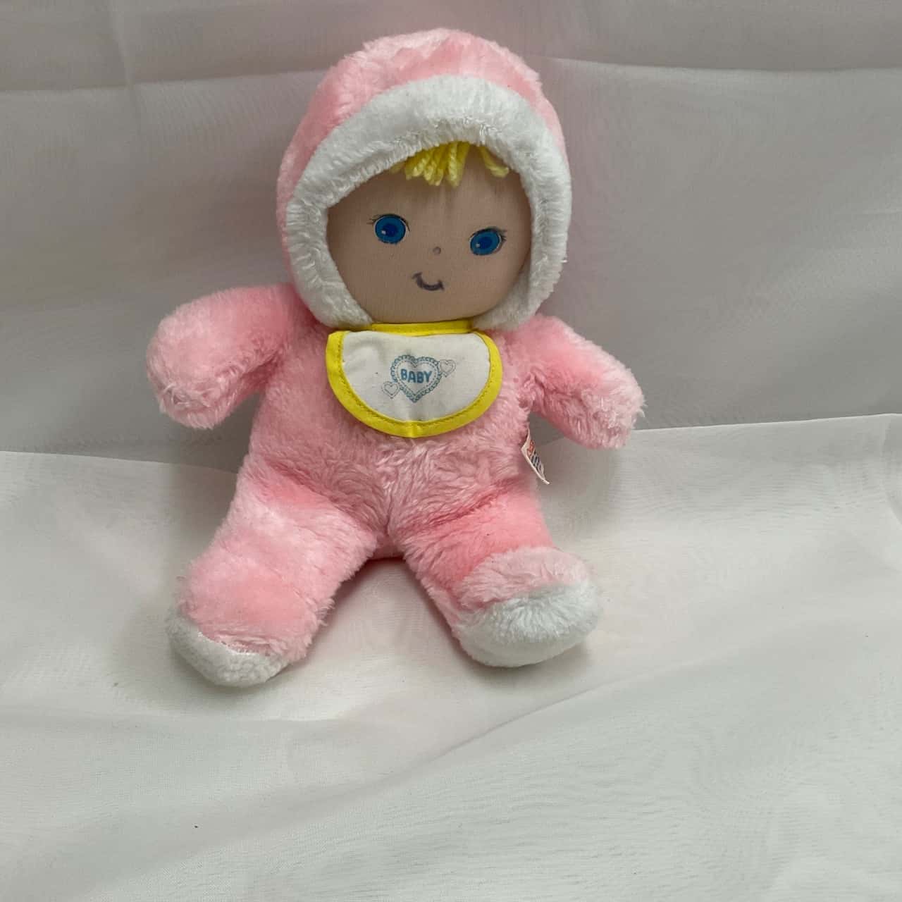 Vintage 1982 AmToy Plush Doll Baby Wind Up 180x220