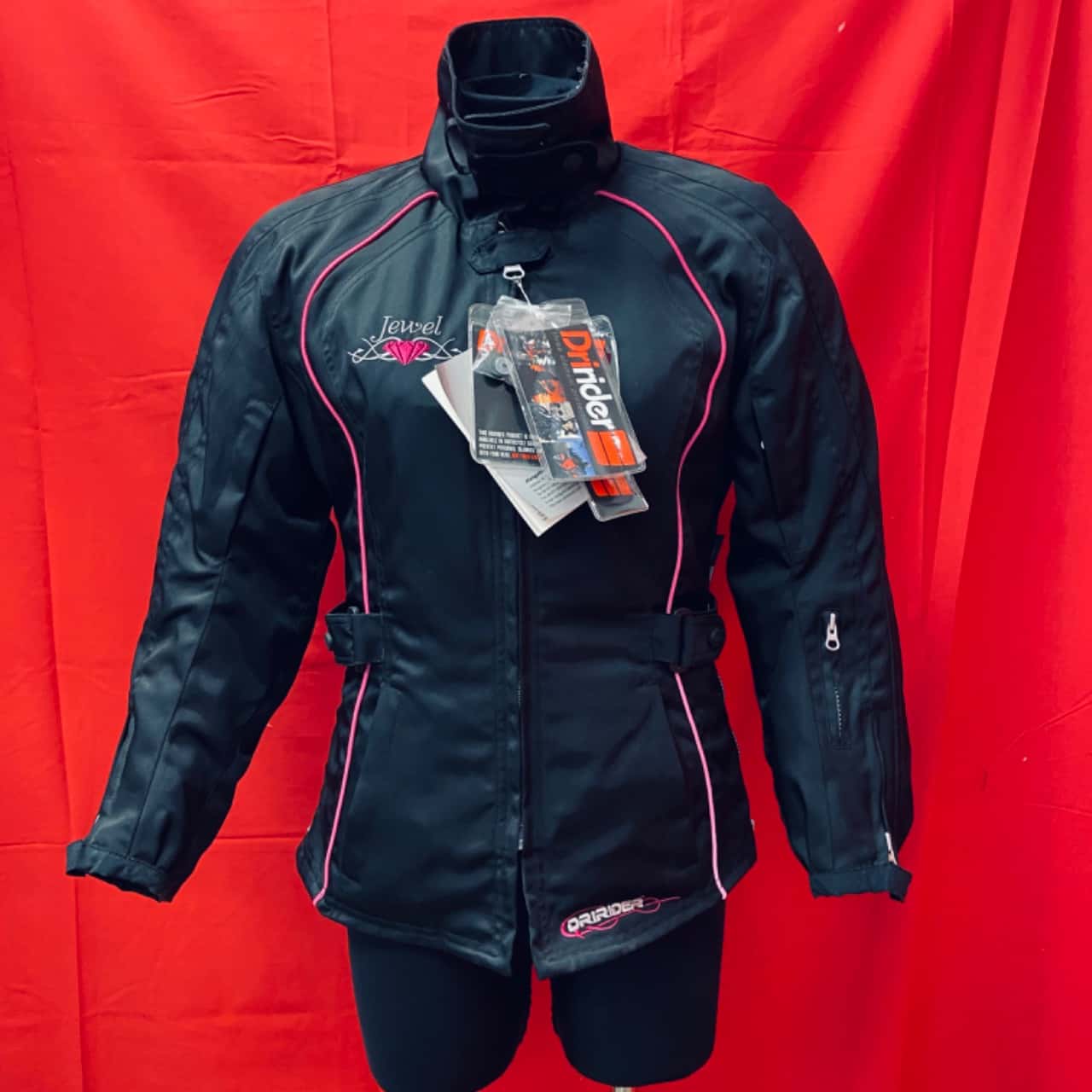 Dri Rider Womens Size XS Biker Jacket Black / Pink