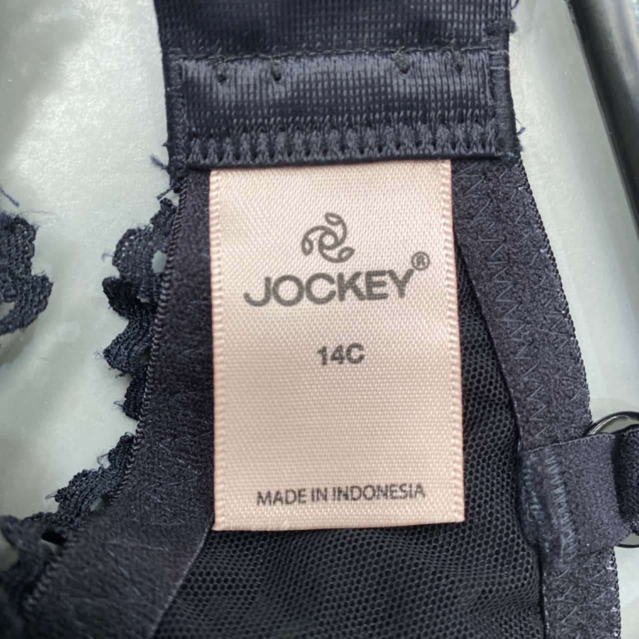 Jockey Fleur Womens Black Lace Bra size 14C