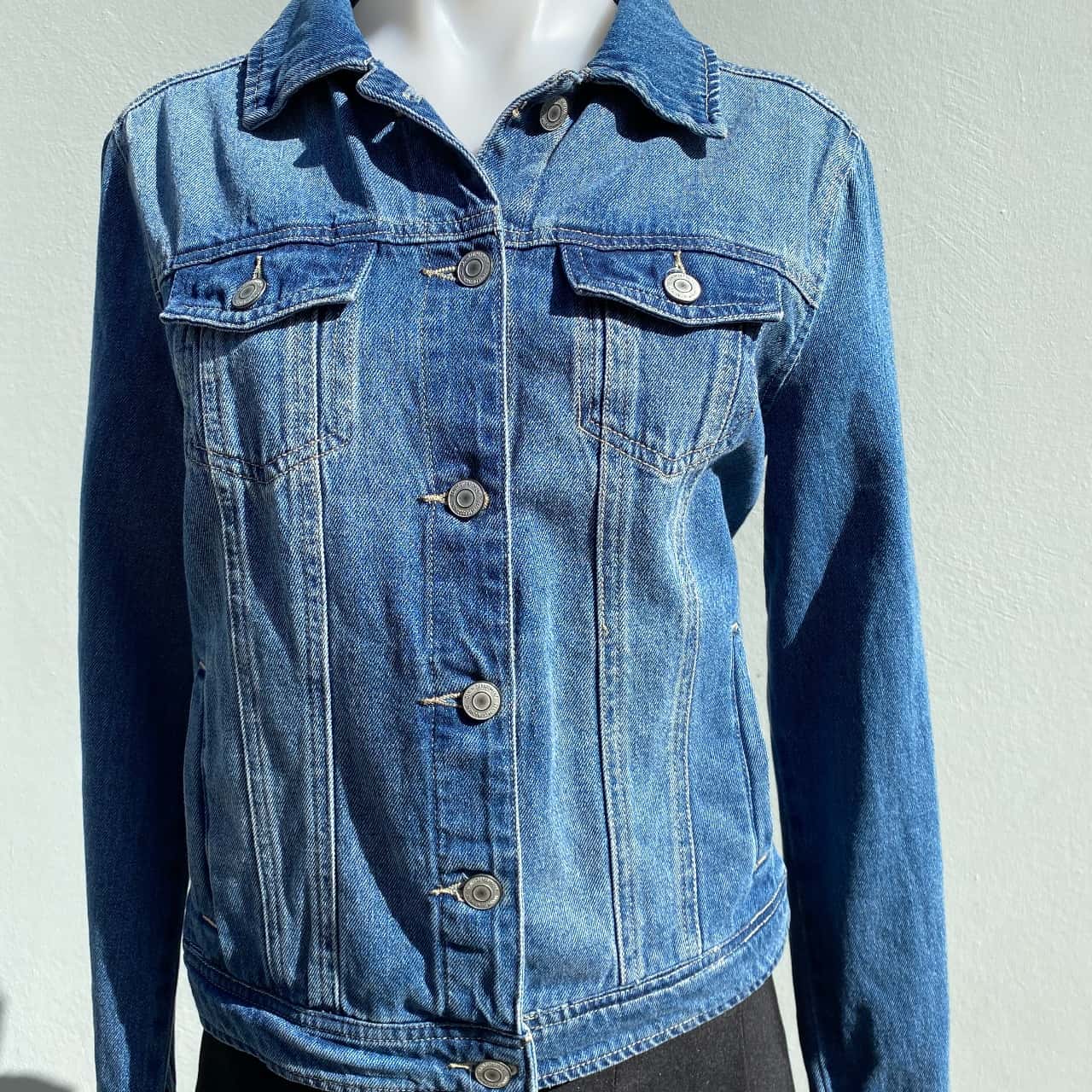 Womens Size 14 Open Denim Jacket (s)