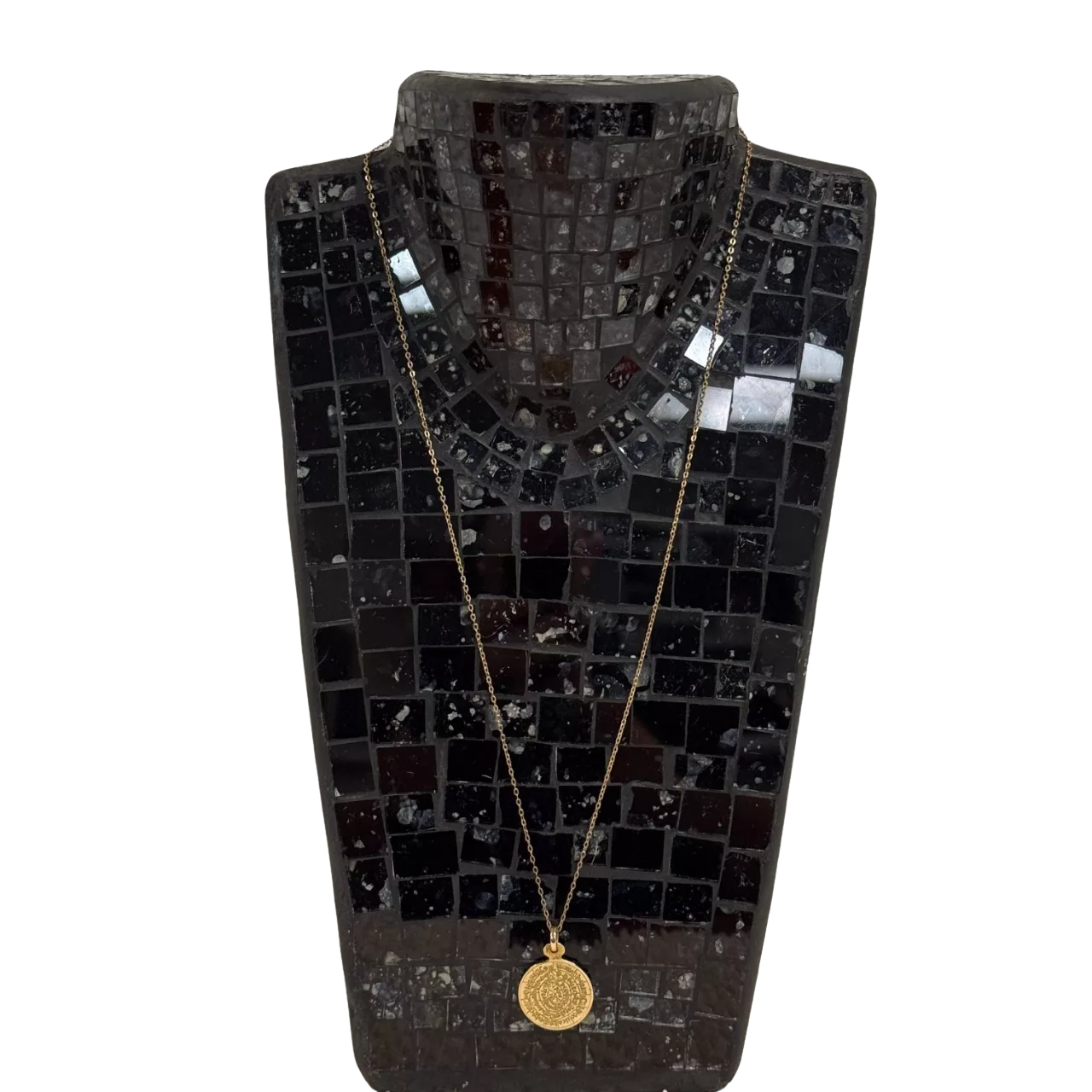 14 ct Gold (585) Greek Phaistos Disc Pendant and 9 ct Gold (375) Fine ...