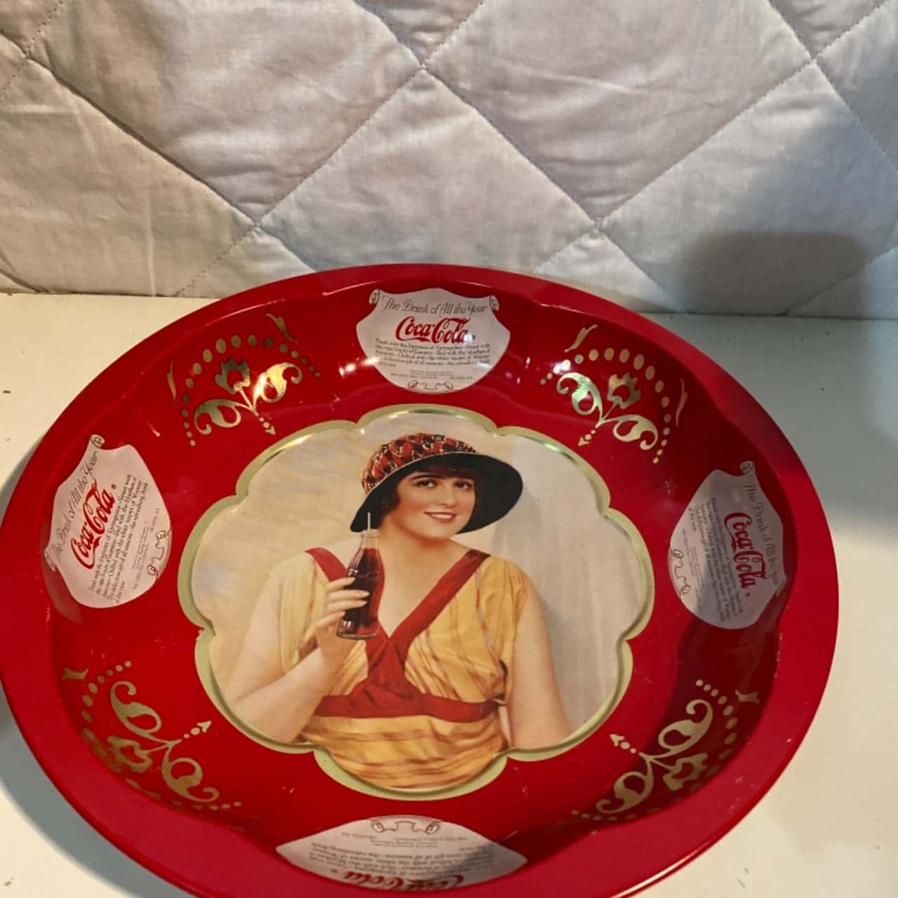 Vintage Round Coca-Cola Tray