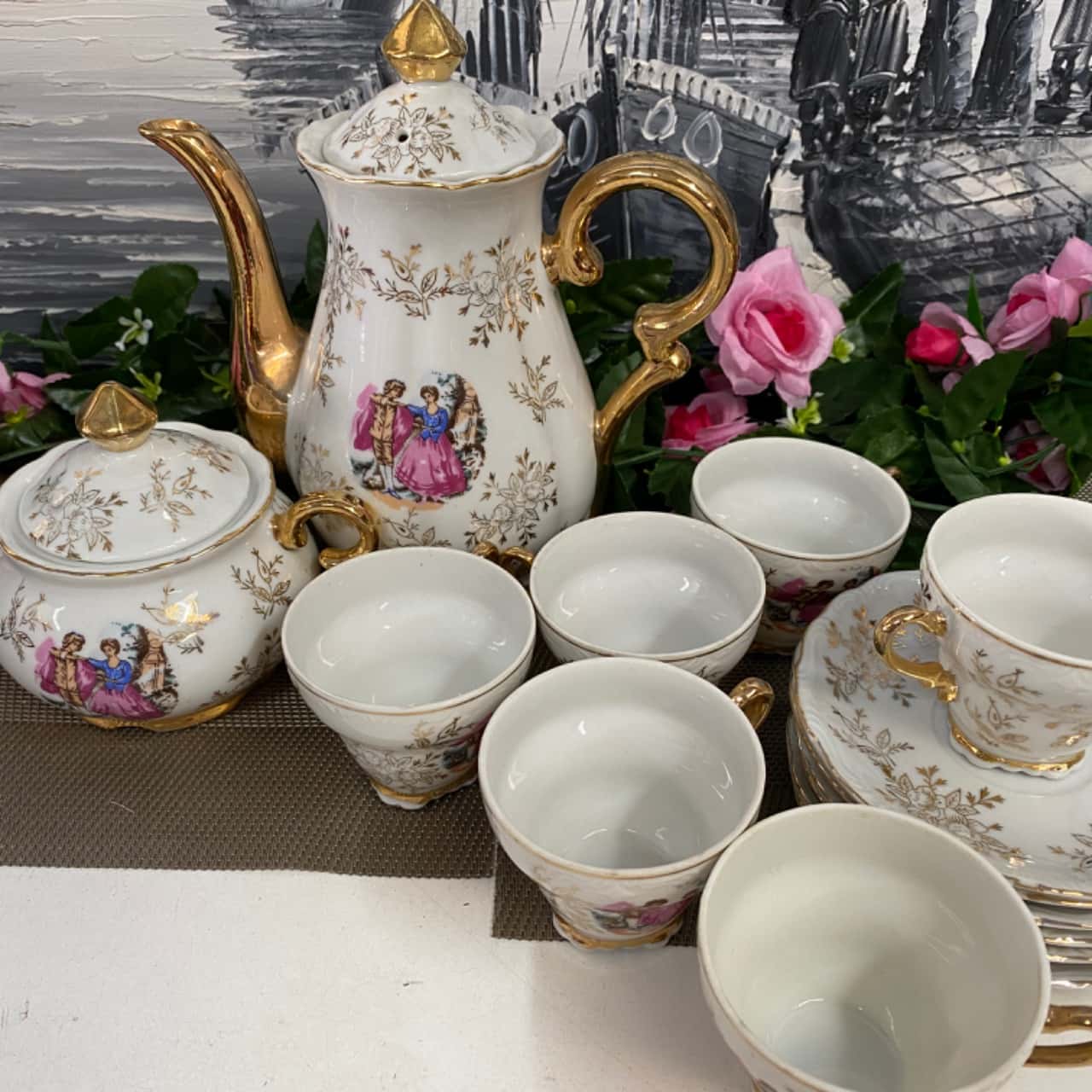 Beautiful complete tea set made in Japan (s)