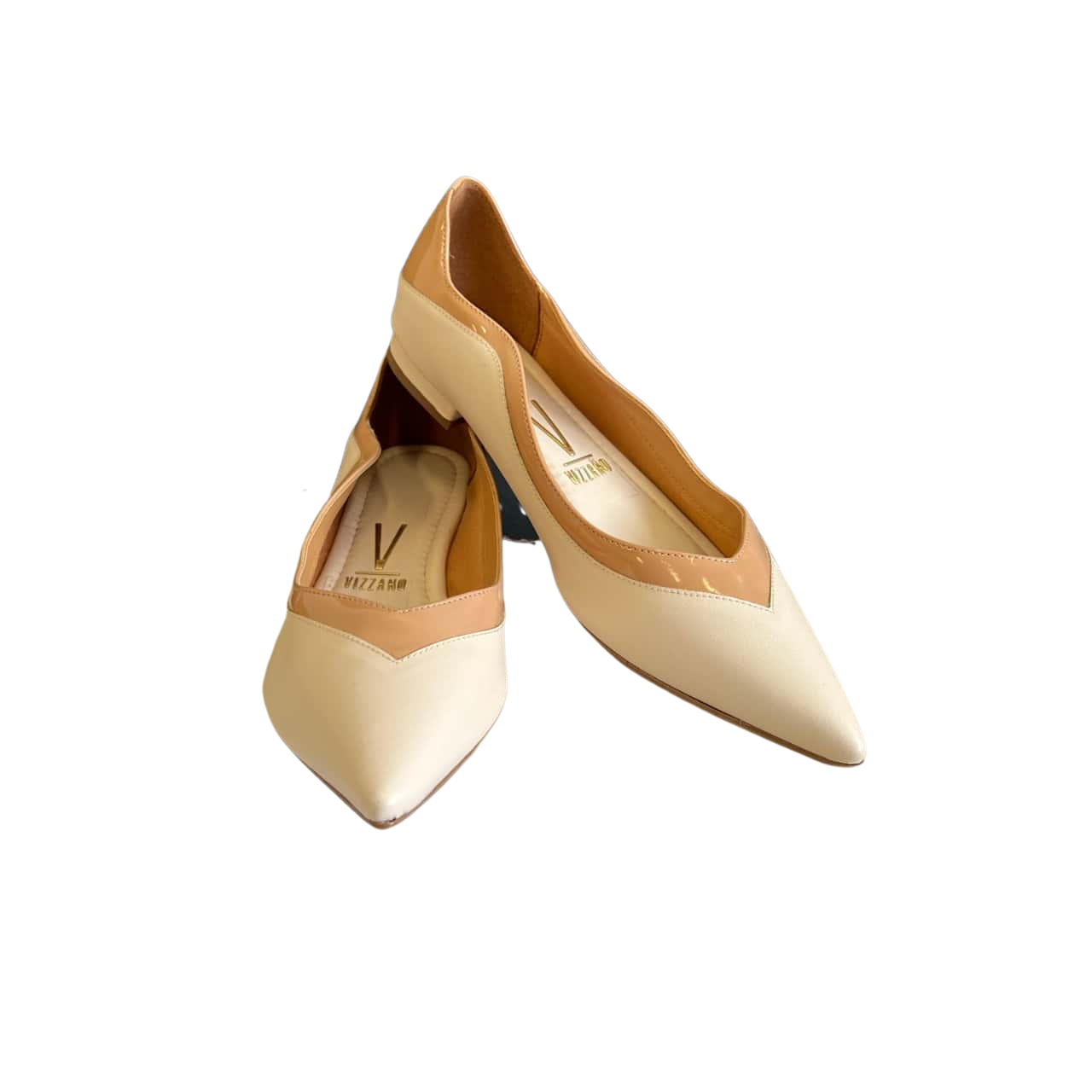Vizzano Womens Size 40 Point Toe Flats Nude Beige (s)