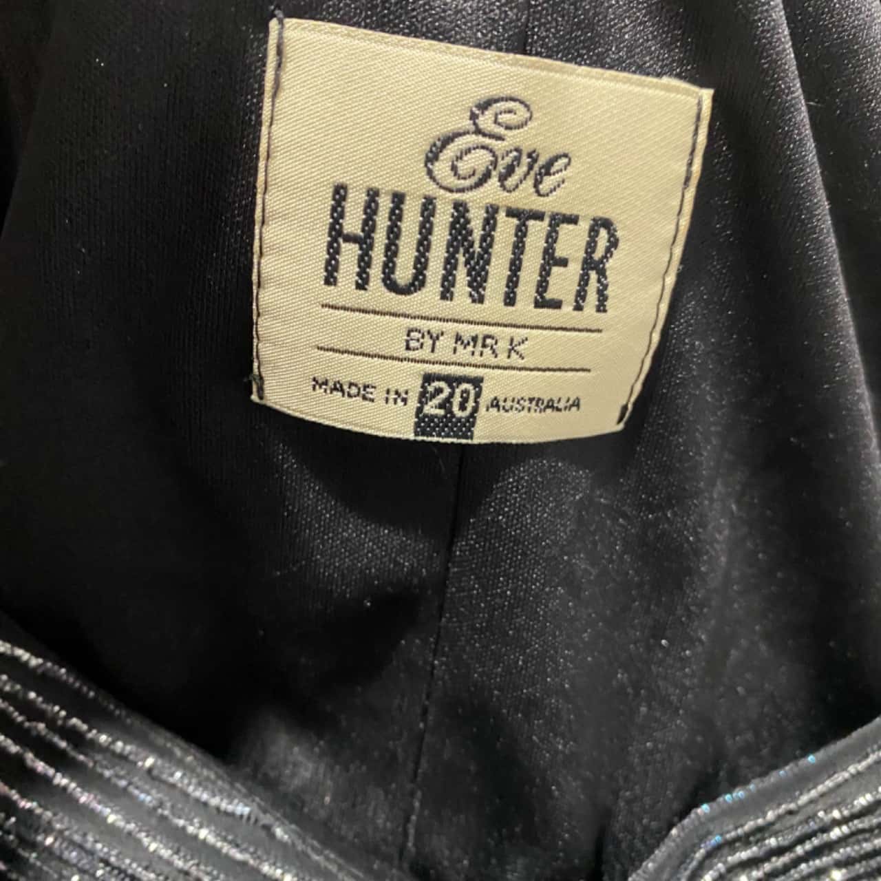 Vintage Eve Hunter Womens Size 20 Maxi Dress Black / Silver (s)