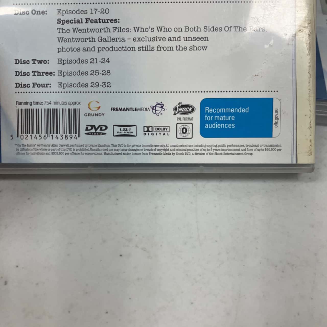 Prisoner Cell Block H Volumes 1-5 DVDs(s)