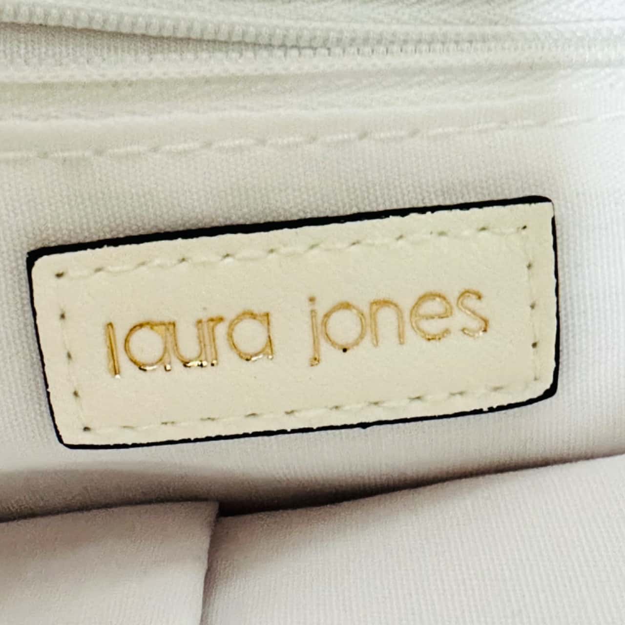 LAURA JONES Handbag Cream (s) - Used As New | Salvos Stores