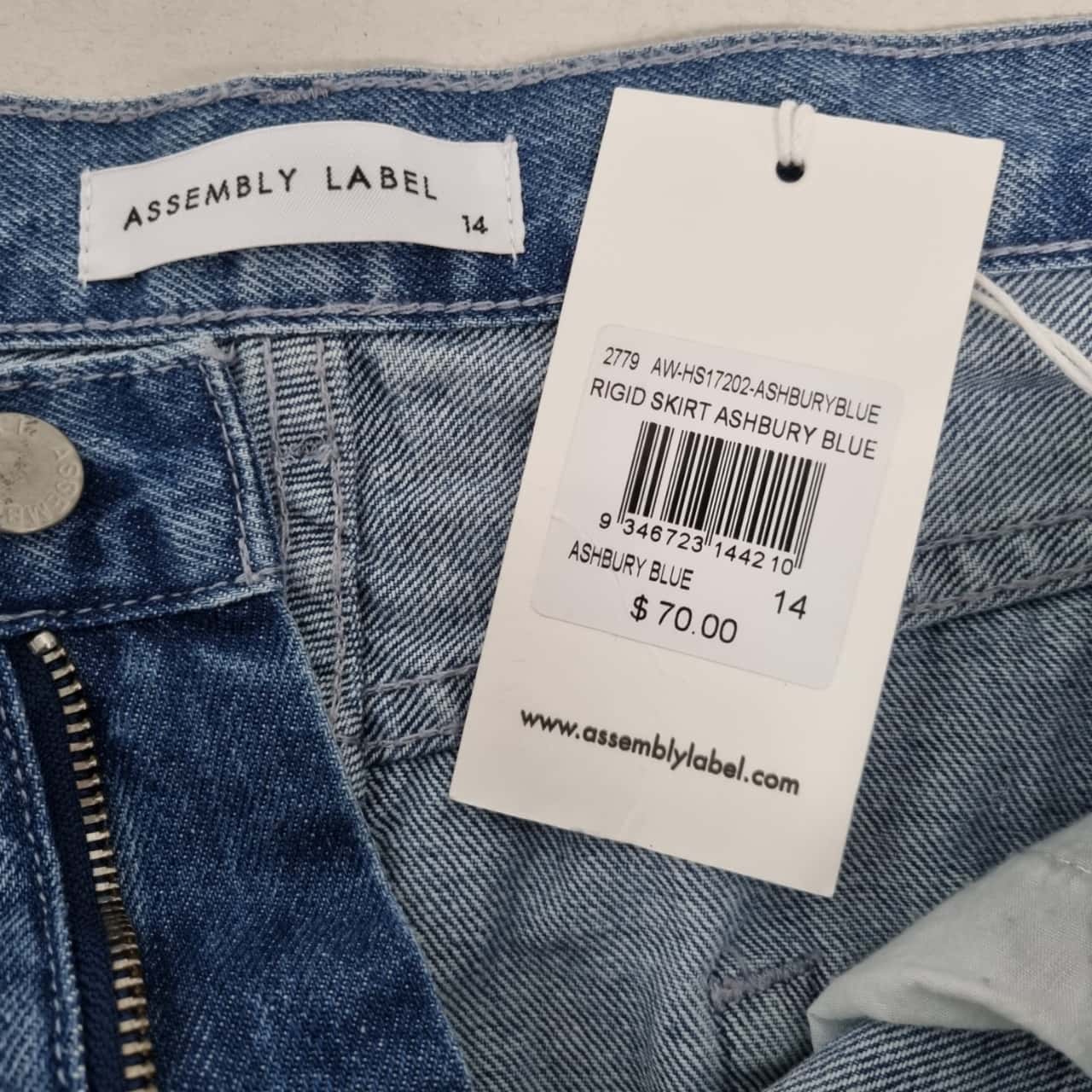 Assembly Label Women's Size 14 Denim Skirt Blue (s)