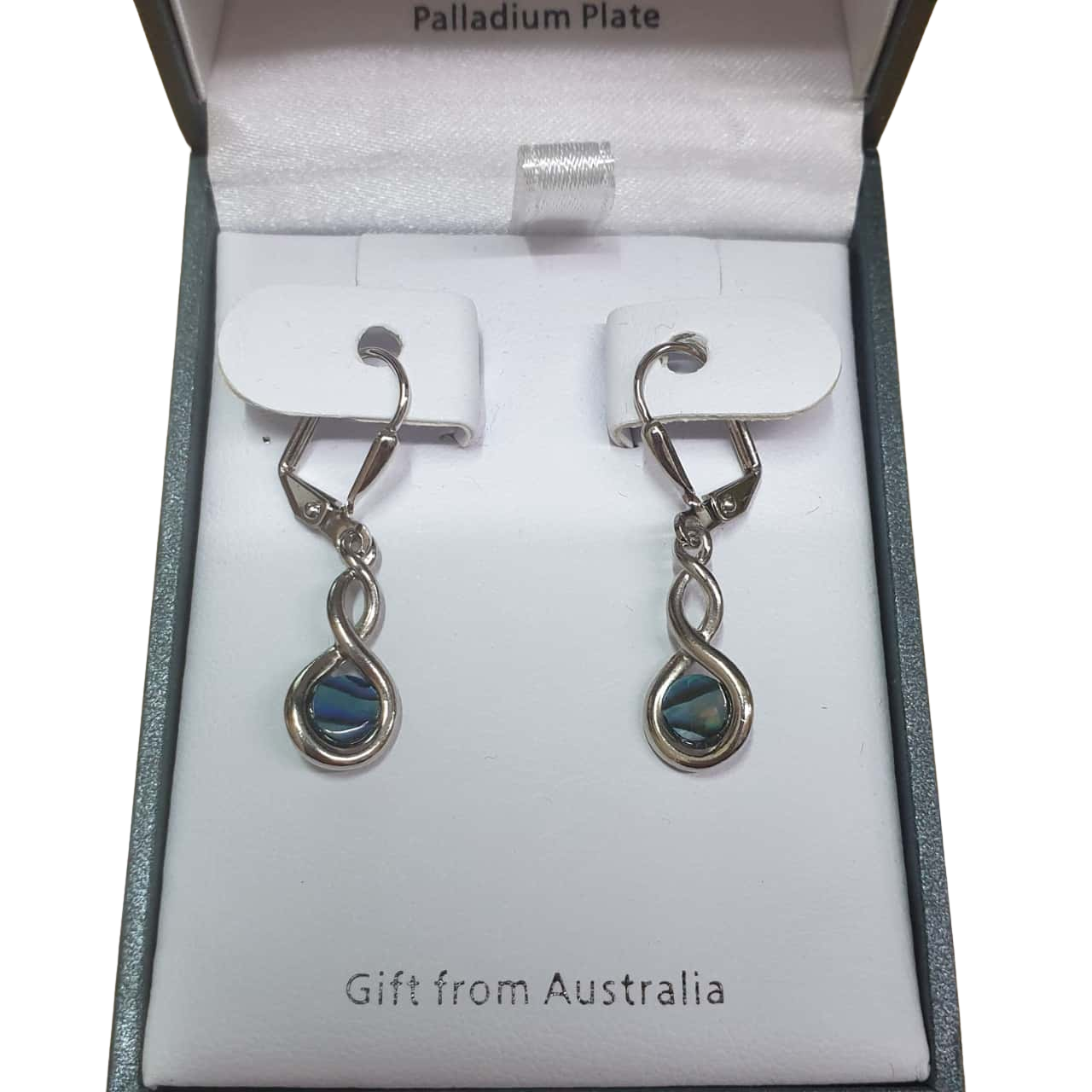 New Without Tags ARIKI Palladium Plated Black Lipped MOP Inlay Earrings