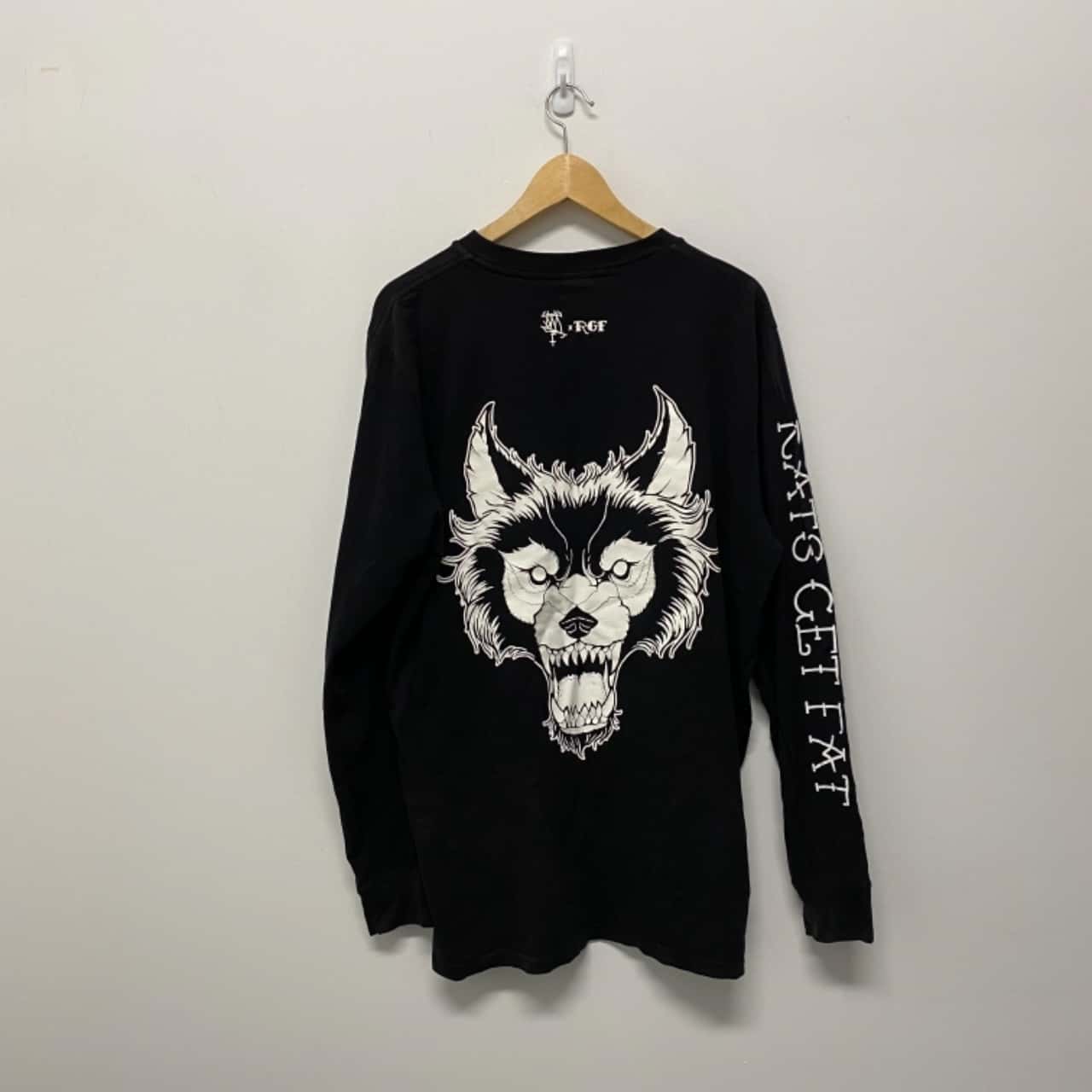 Rats Get Fat Mens Size XL Long Sleeve Tshirt Black (s)