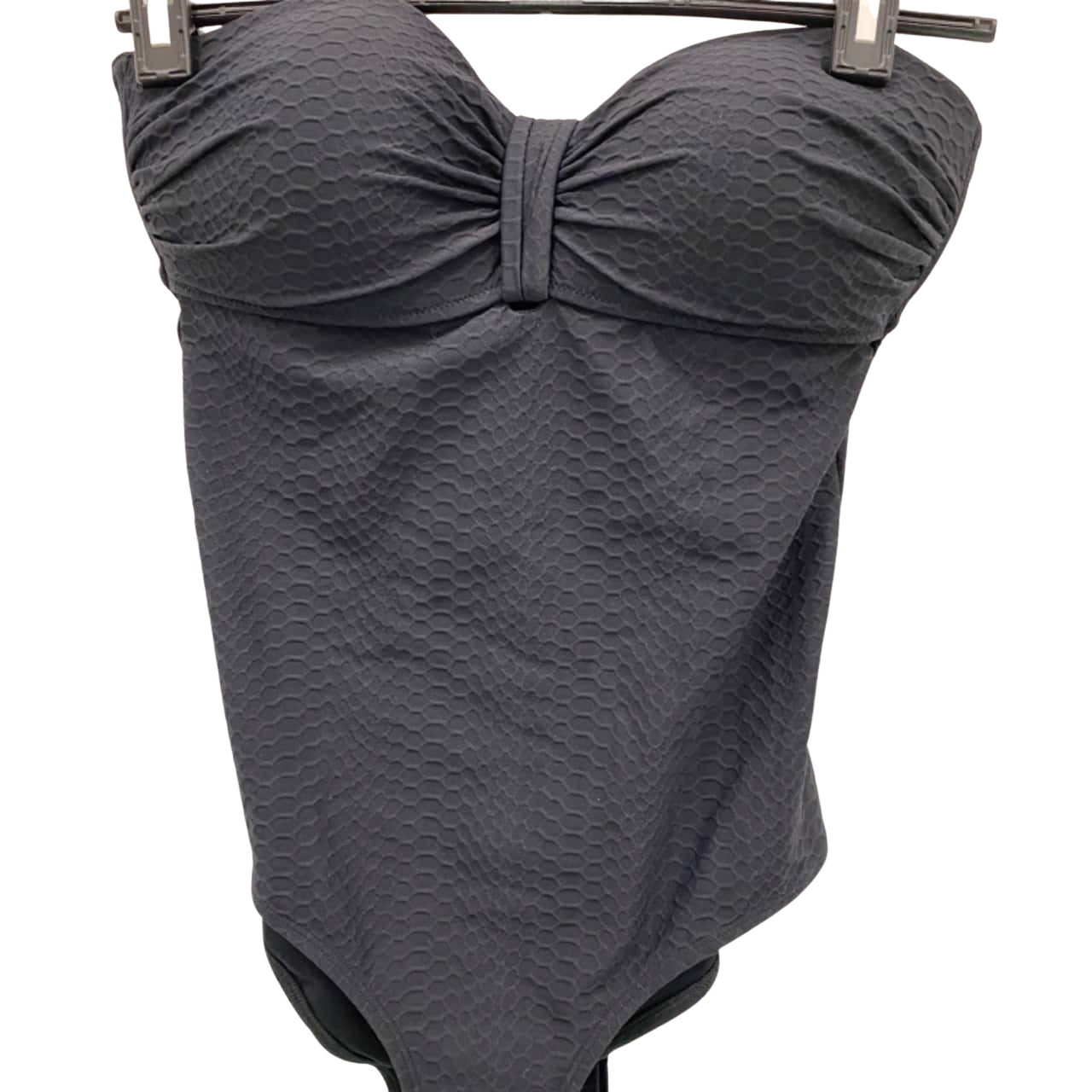 Blue Ruby Womens Size 12 Black One Piece Bandeau Bathers