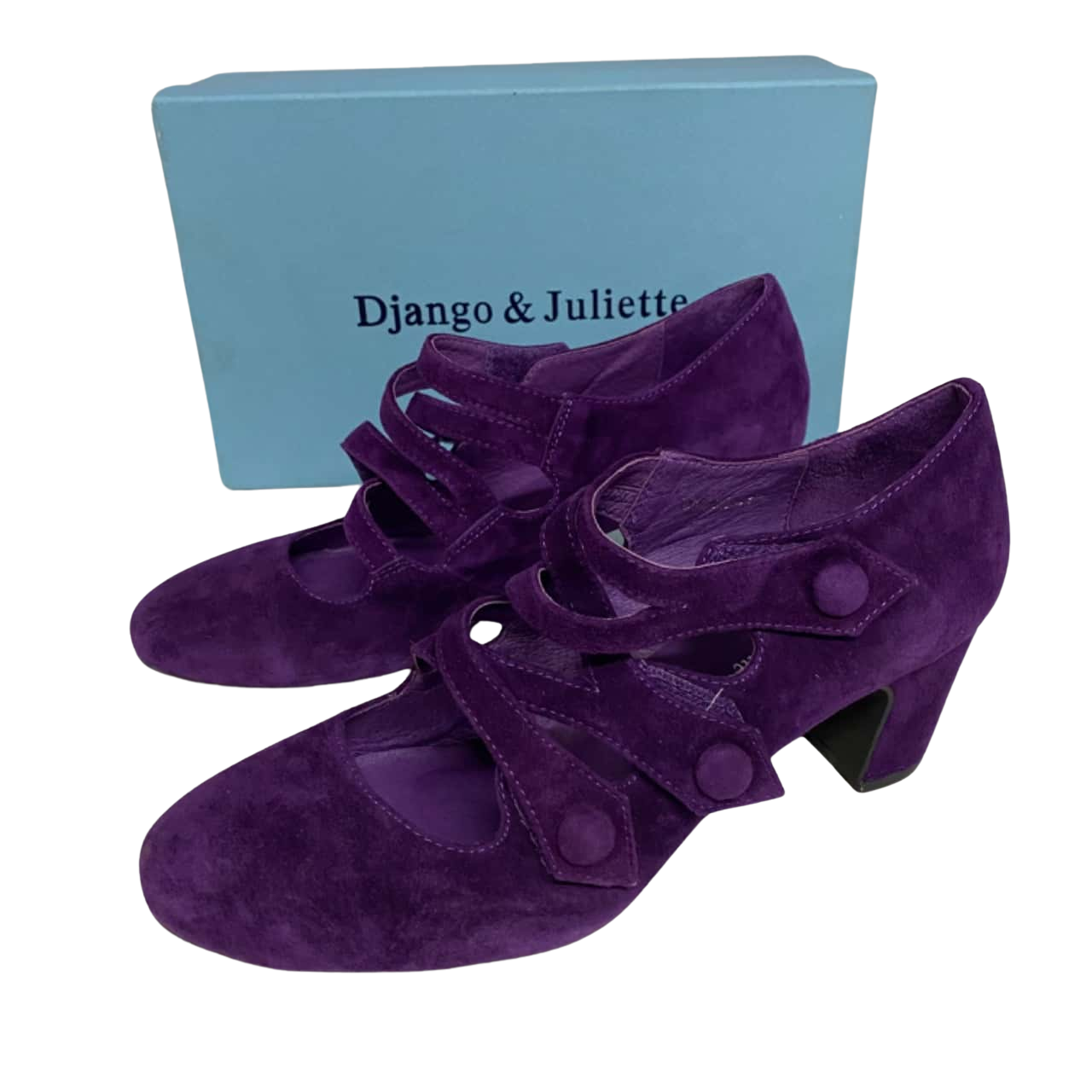 Django & Juliette ‘Emelda’ Size 41 Purple Suede Heels