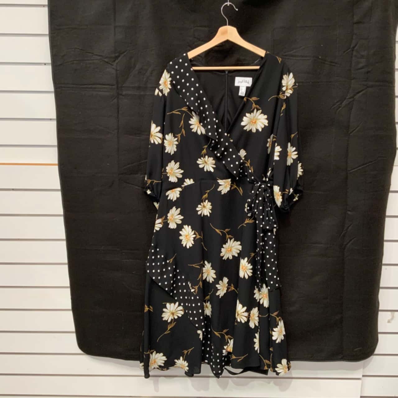 Joseph Ribkoff Womens Plus Size 22 Wrap Dress Black