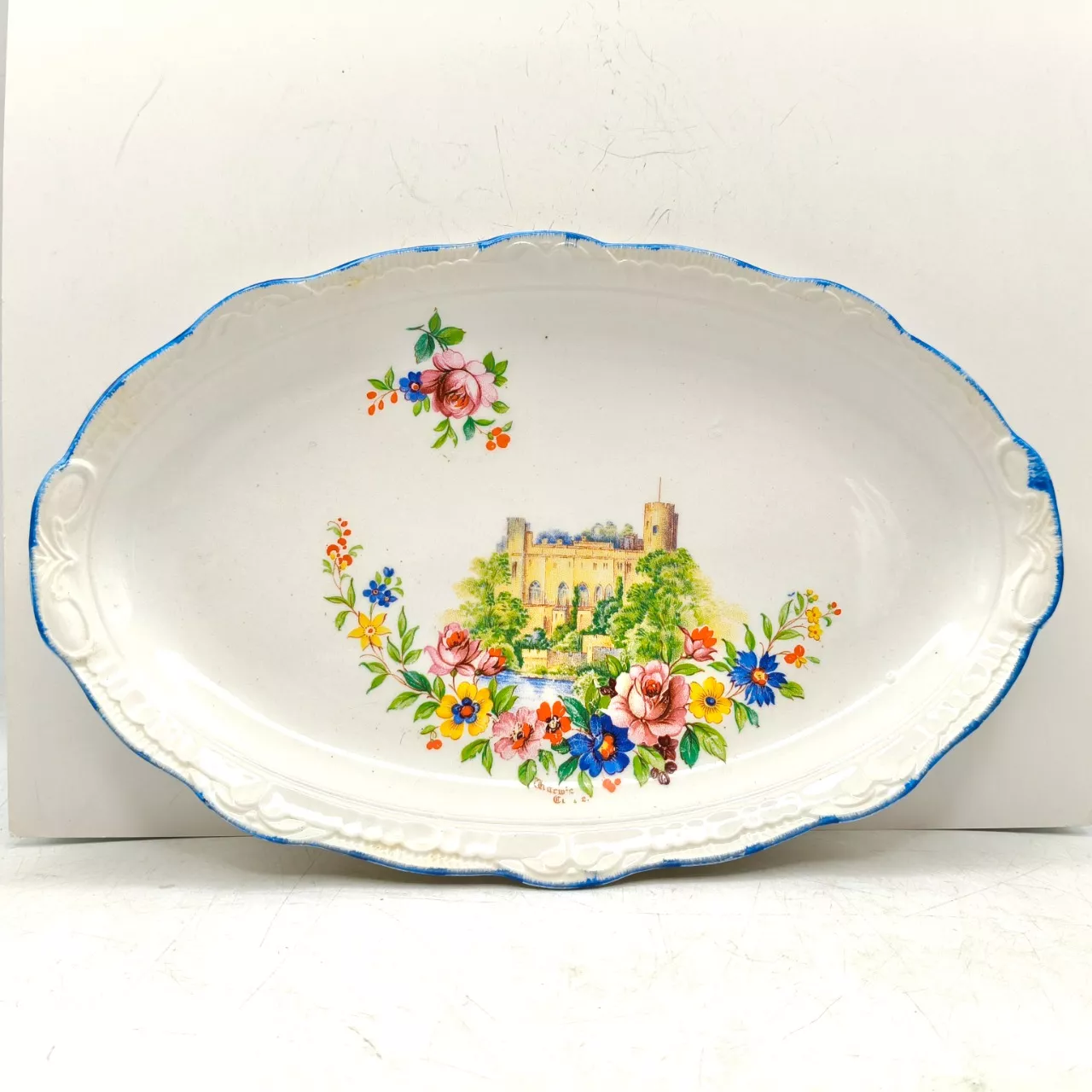 Vintage Swinnertons Staffordshire Warwick Castle 26 cm China Serving ...