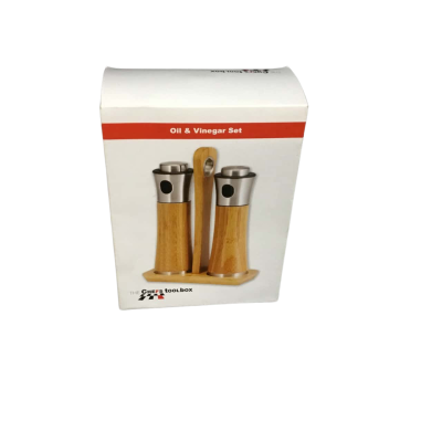 *NEW* Chefs Tool Box Wooden Oil & Vinegar Set