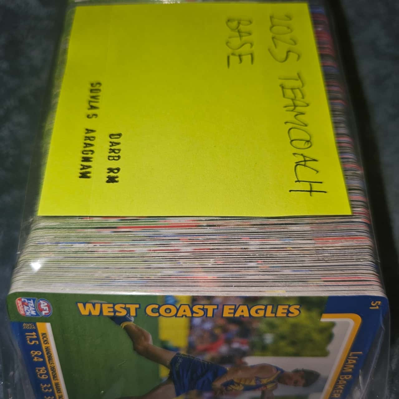 AFL Footy Cards Teamcoach Base 2025 (b30)(s)