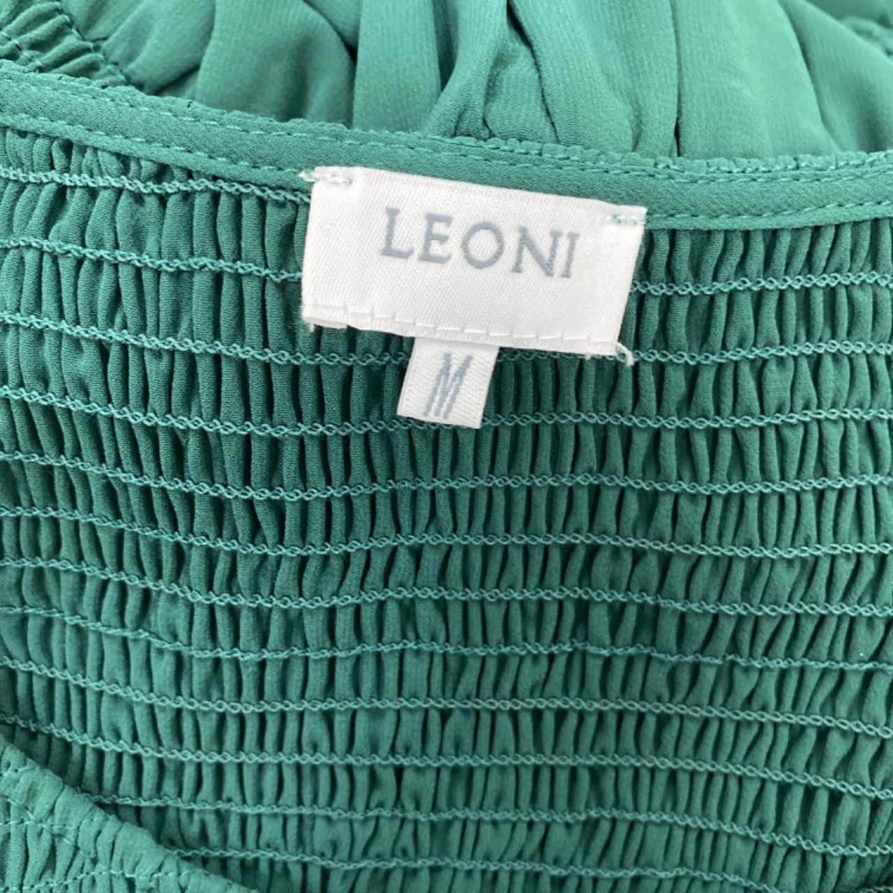 Leoni Womens Size M Maxi Dress Green (s)