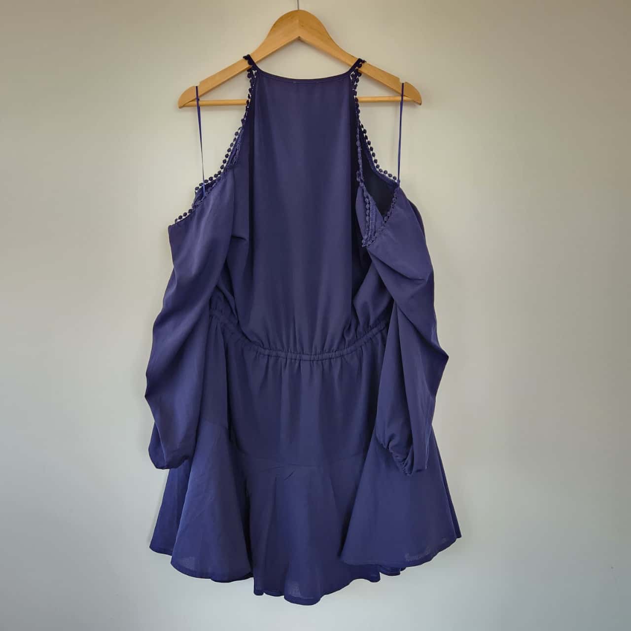 Showpo Navy Blue Off Shoulder Mini Dress Plus Size 20