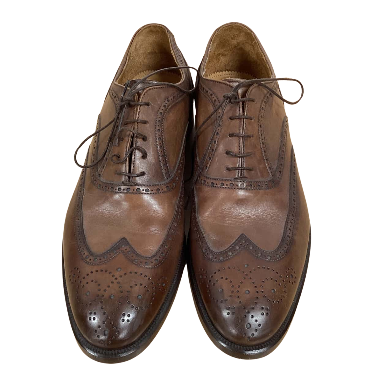 SuitSupply Mens Brown Leather brogues Size 43.5 Made in Italy EUC(s)