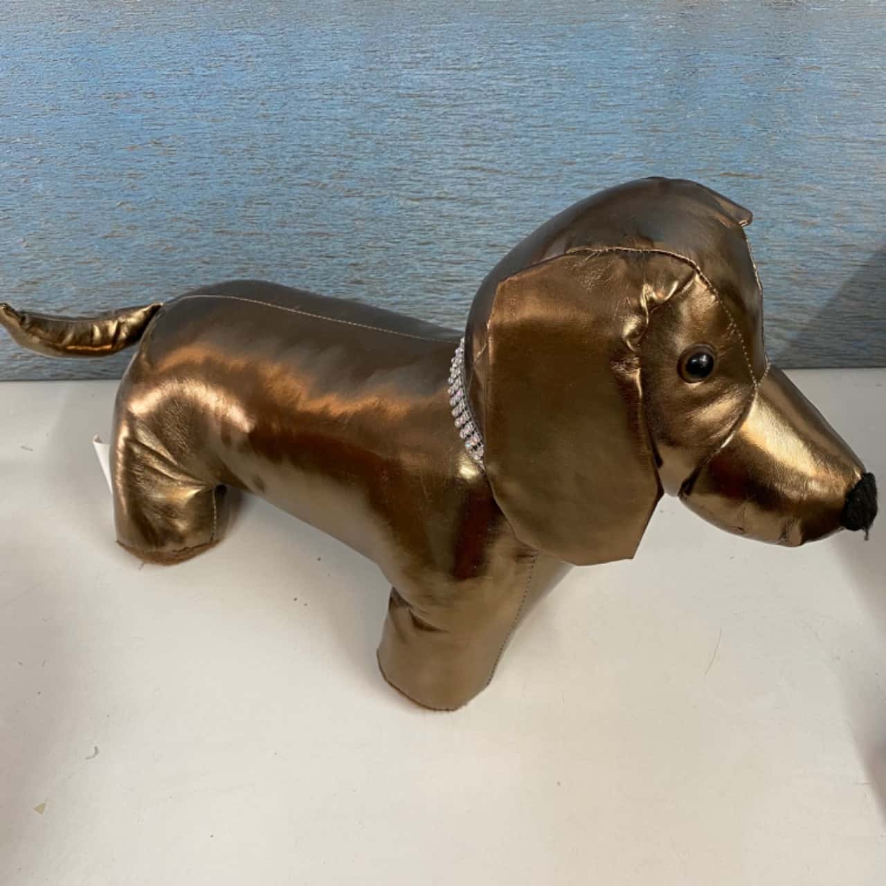 Dash hound Doorstop w/Bling Bling collar (s)
