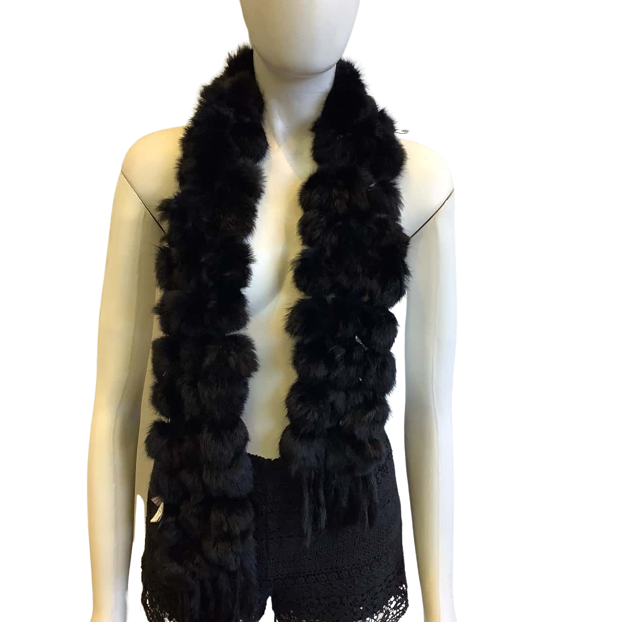 Morgan & Taylor Women's Rabbit Fur Scarf Black(s)