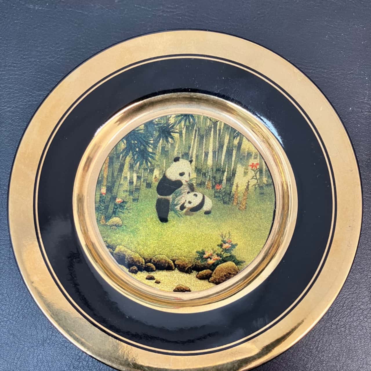 The Art of Chokin 24k Gold Edged Plate + 2 Small Plates
