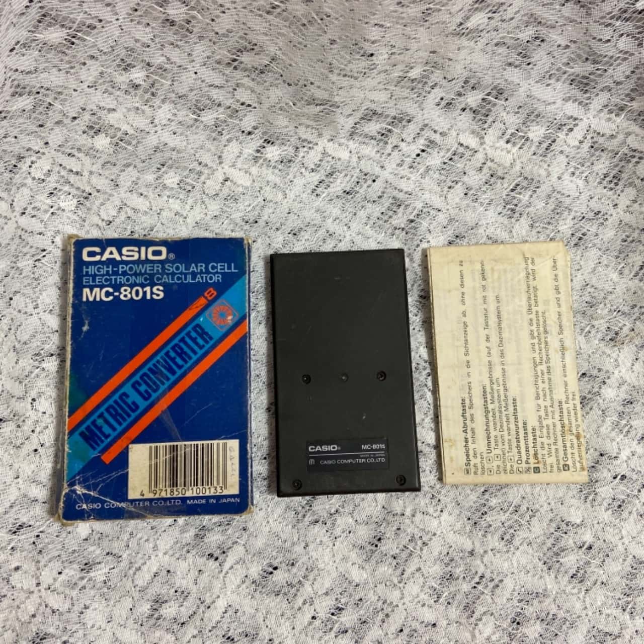 Vintage Casio Metric Converter Solar Cell Calculator - MC-801s
