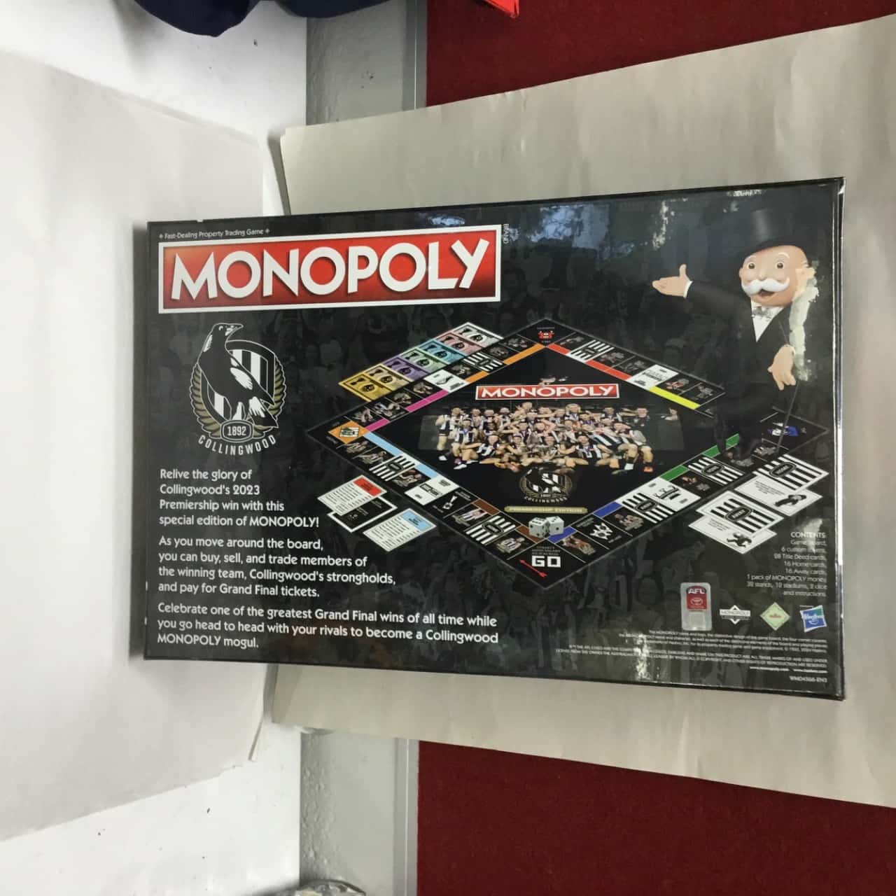 AFL Collingwood Pies Monopoly 2023 Premiership Special Edition ...