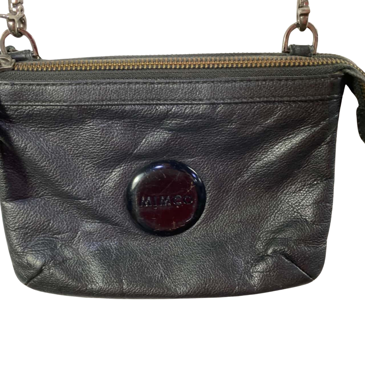 Mimco Womens Small Leather Handbag Black (s)