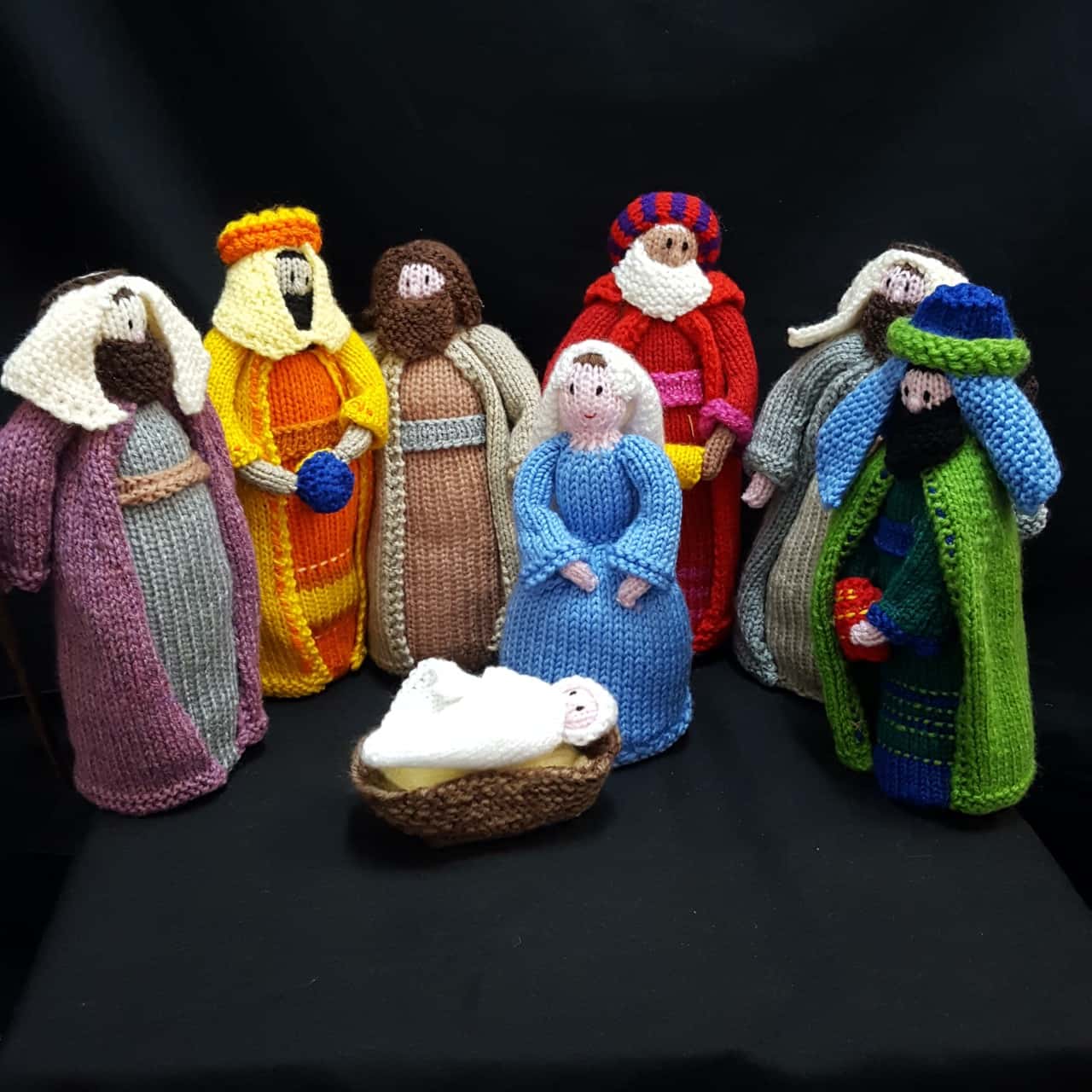 Hand Knitted One Of A Kind Nativity Doll Set(s)