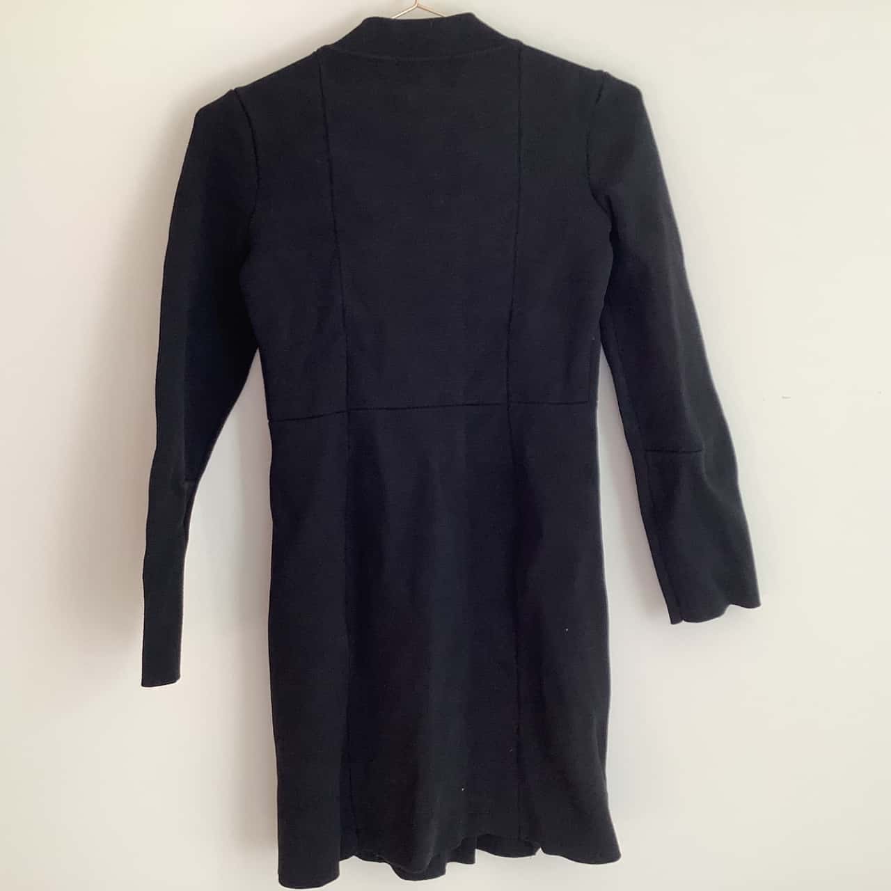 Scanlan Theodore Italian Knitted Coat/ Cardigan Size M Black (s)