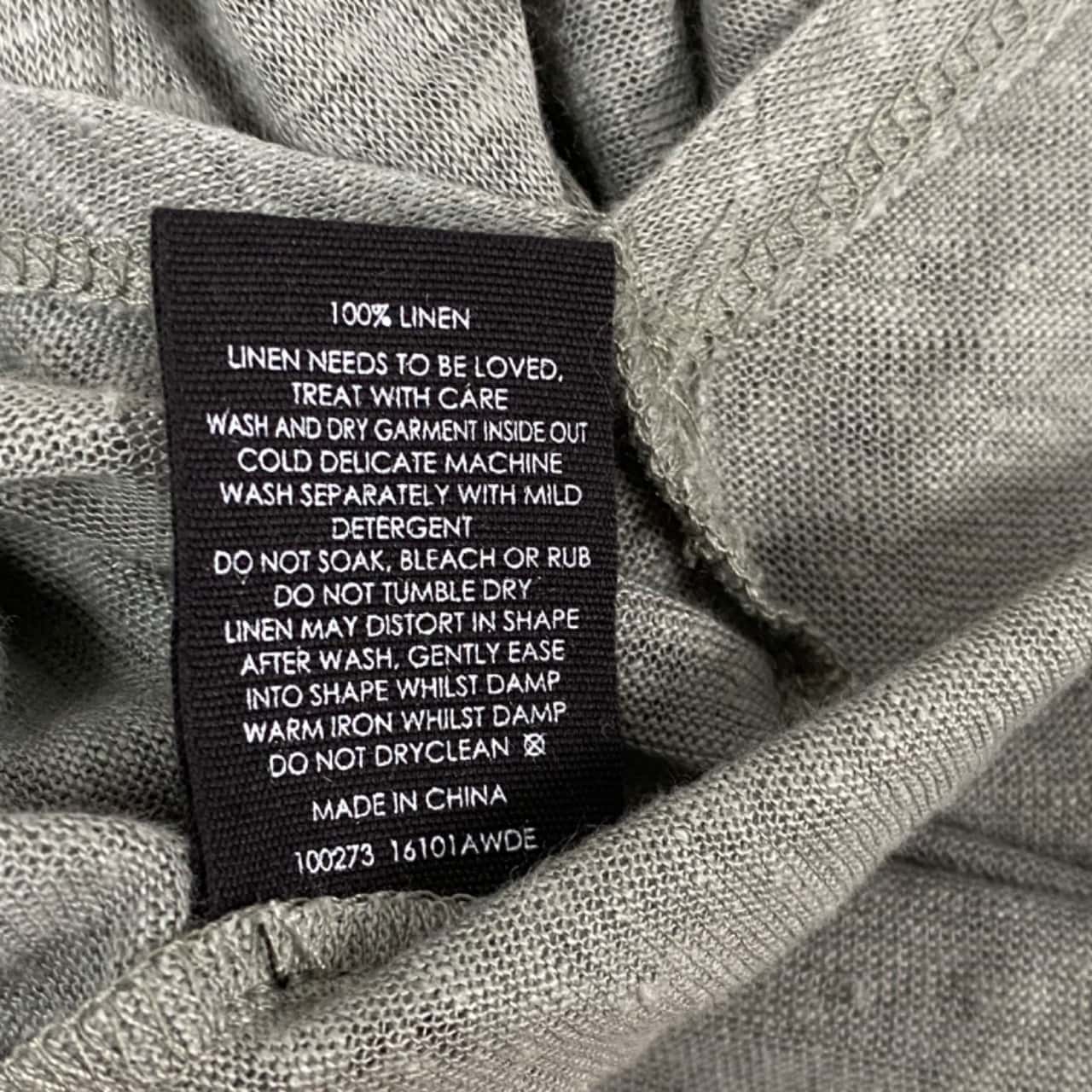 Decjuba Womens Size L Long Sleeve Grey Linen(s)