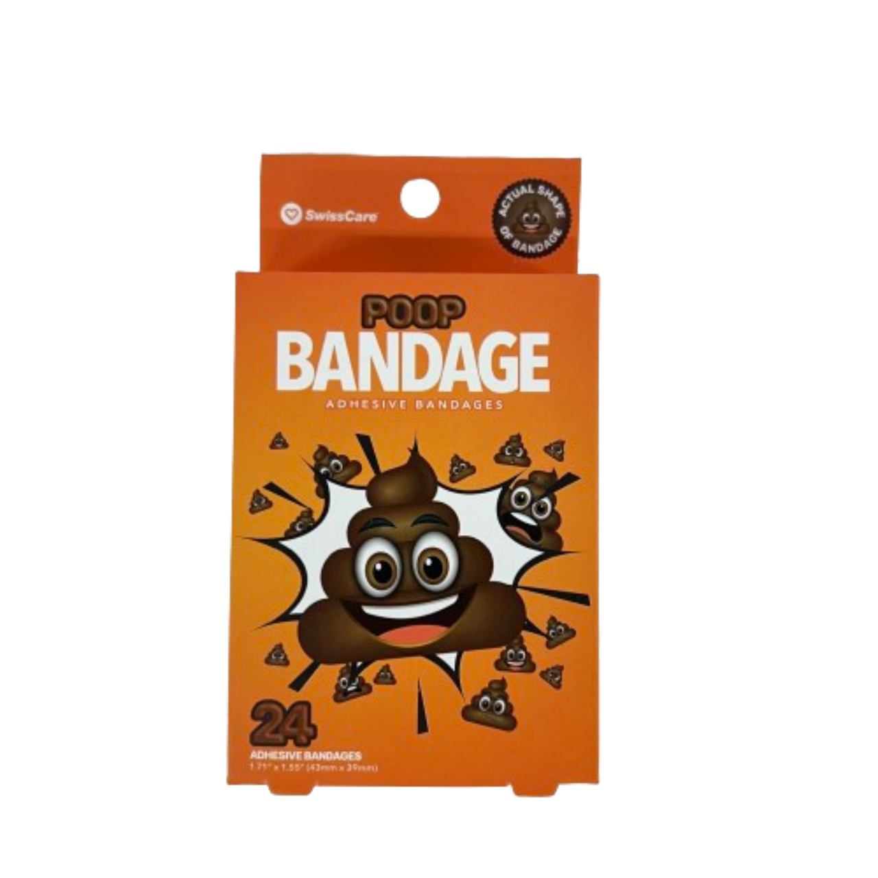 New SwissCare Novelty Bandage: Poop Shaped #867