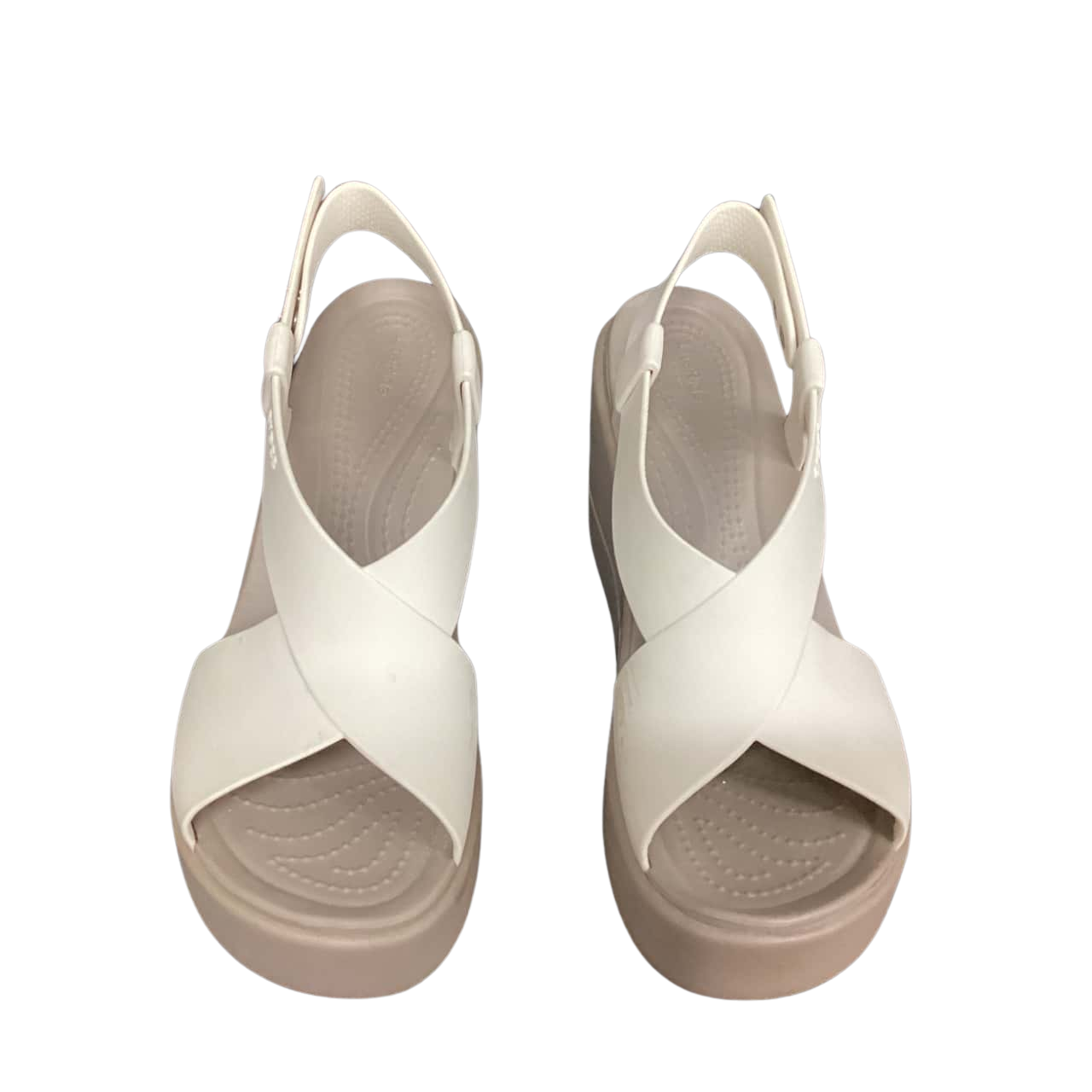 Crock Wedge Sandals Size 7 Cream (s)