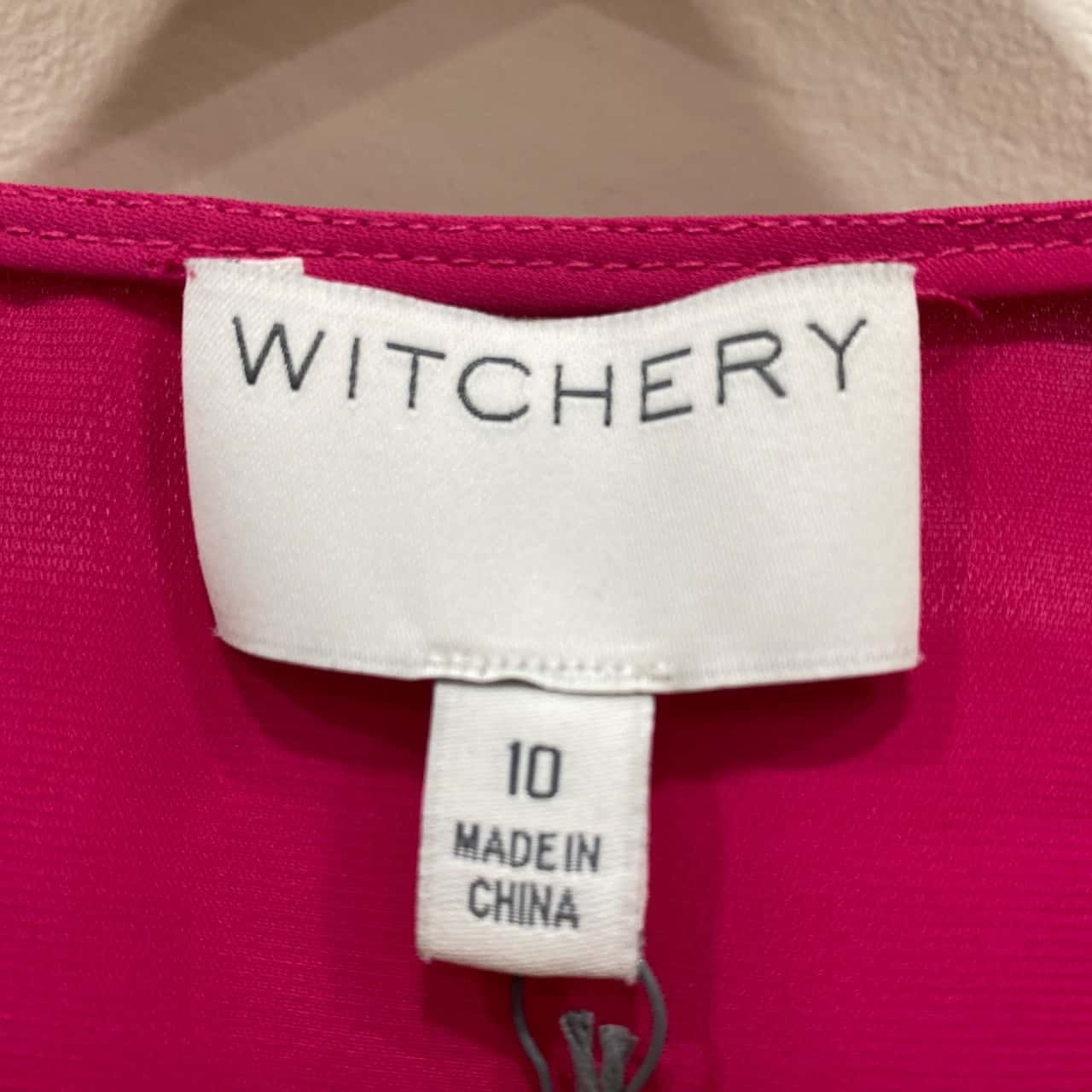 Witchery Womens Size 10 Short Sleeve Top Pink