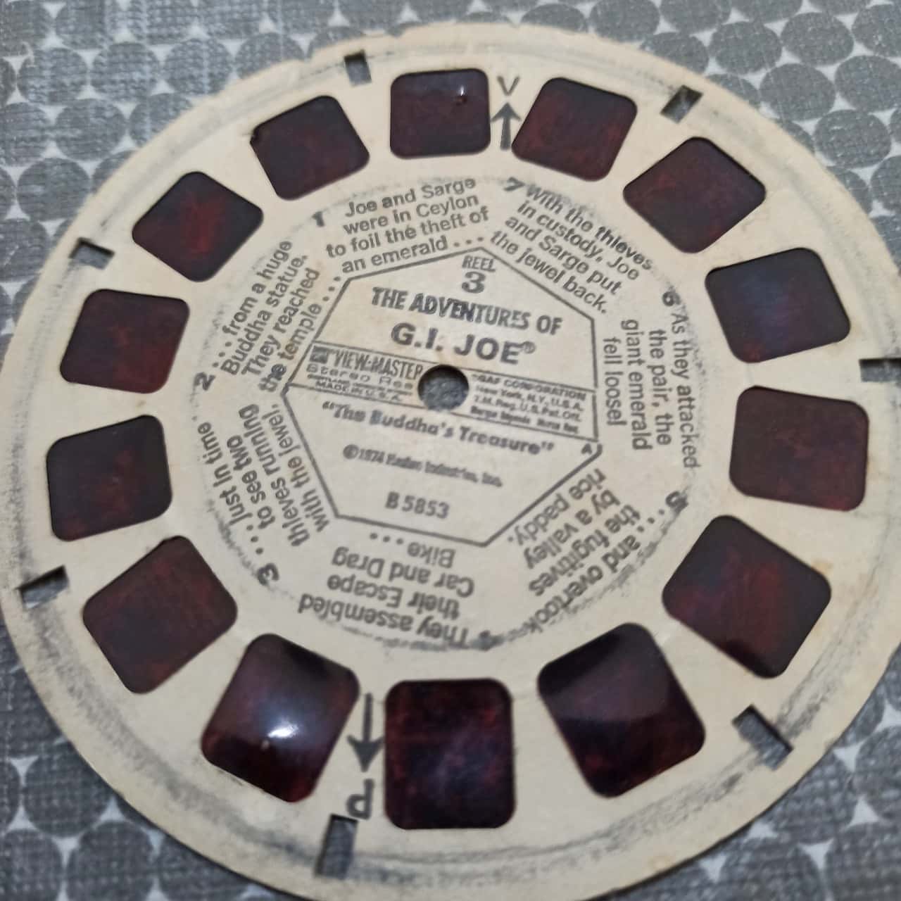 Vintage G.I. Joe Viewmaster Reel x 1. Rare 1974(s)