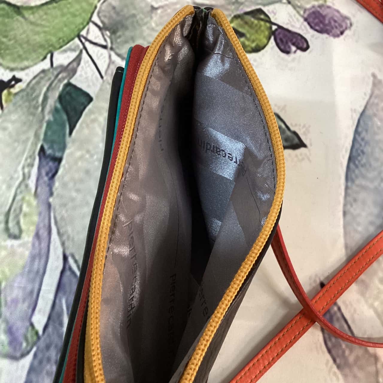 Pierre Cardin Womens Italian Leather Shoulder Bag Multicoloured