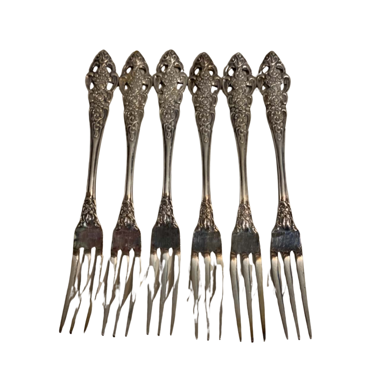 Antique Silver Cake Forks x 6(s)