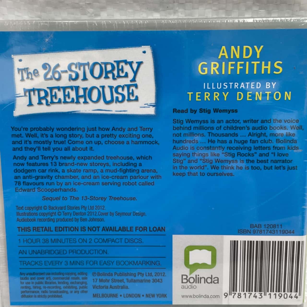 Andy Griffiths & Terry Denton Treehouse CD Collection x 3