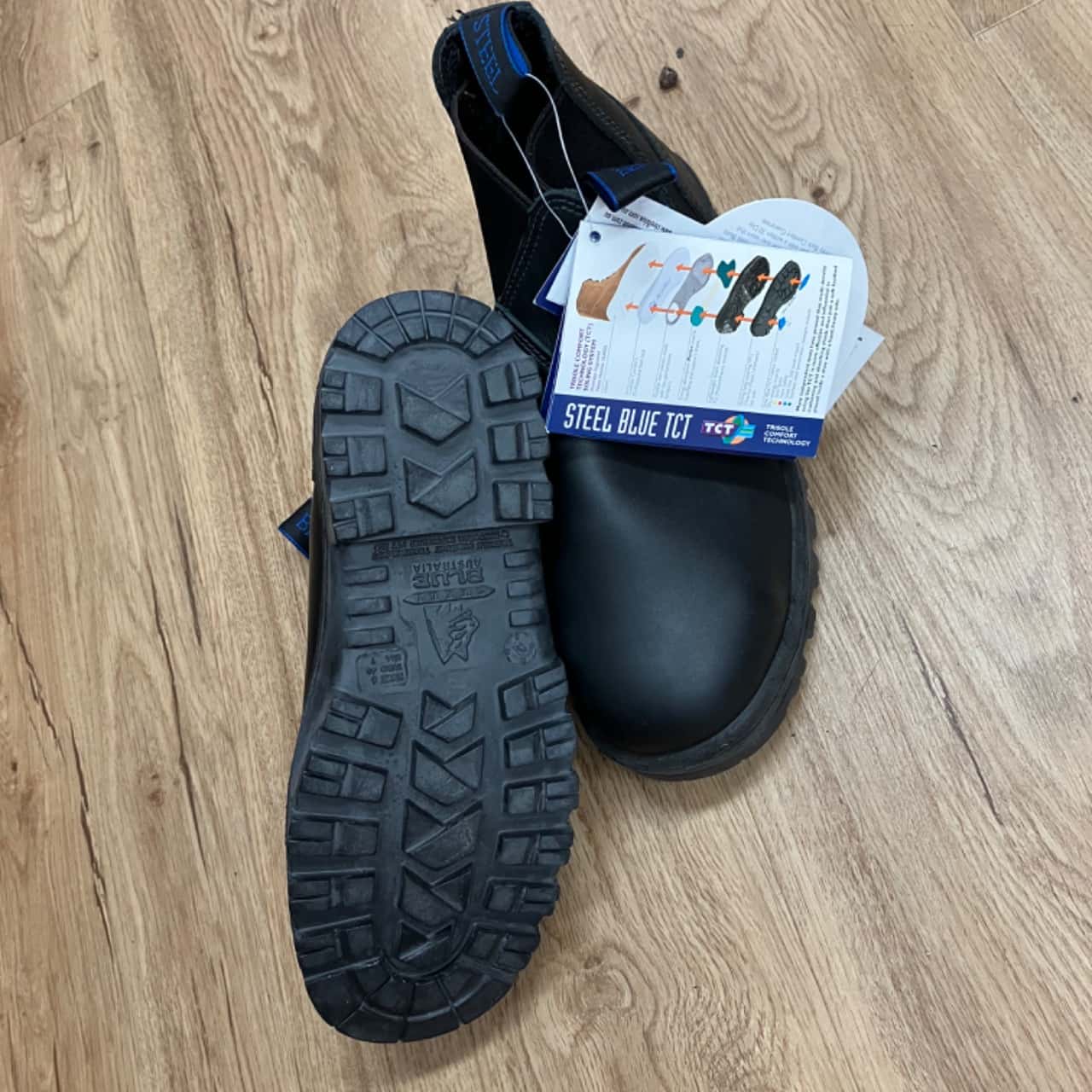 LAST CHANCE Steel Blue Steel Capped Boots Size 40 Black BNWT(s)