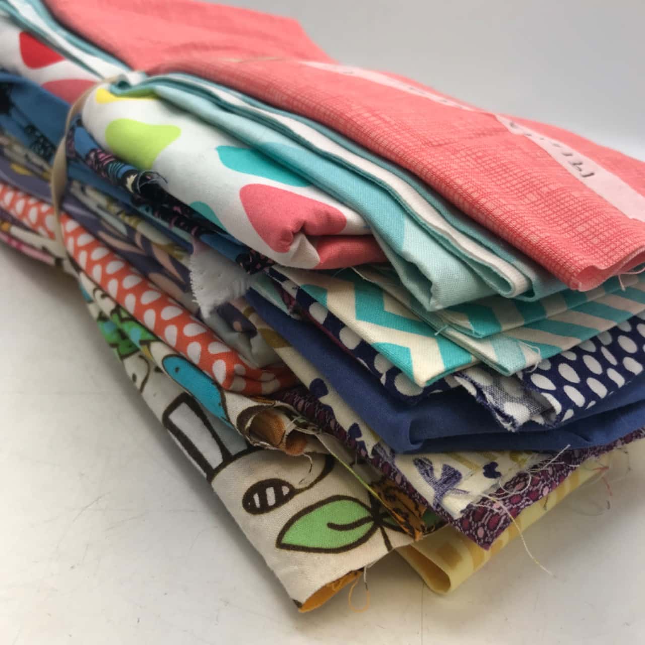 Assorted Fabrics / Different Sizes and Colours suitable for Patchwork