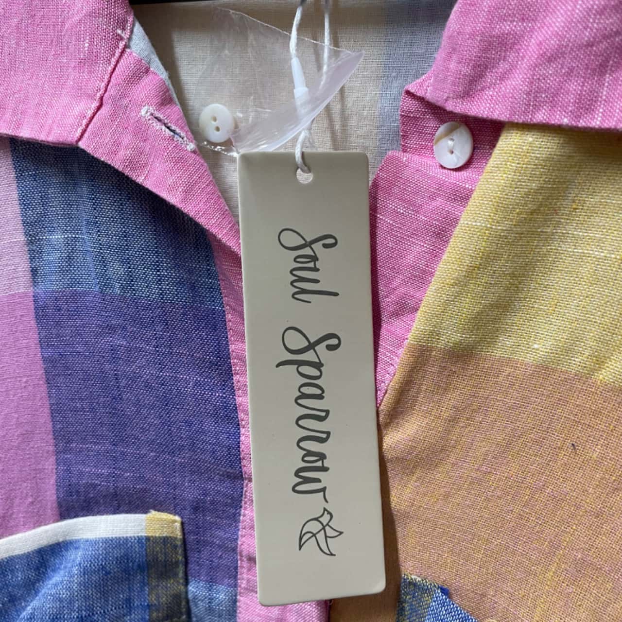 Soul Sparrow Womens Multicoloured Gingham Dress Size M(s)
