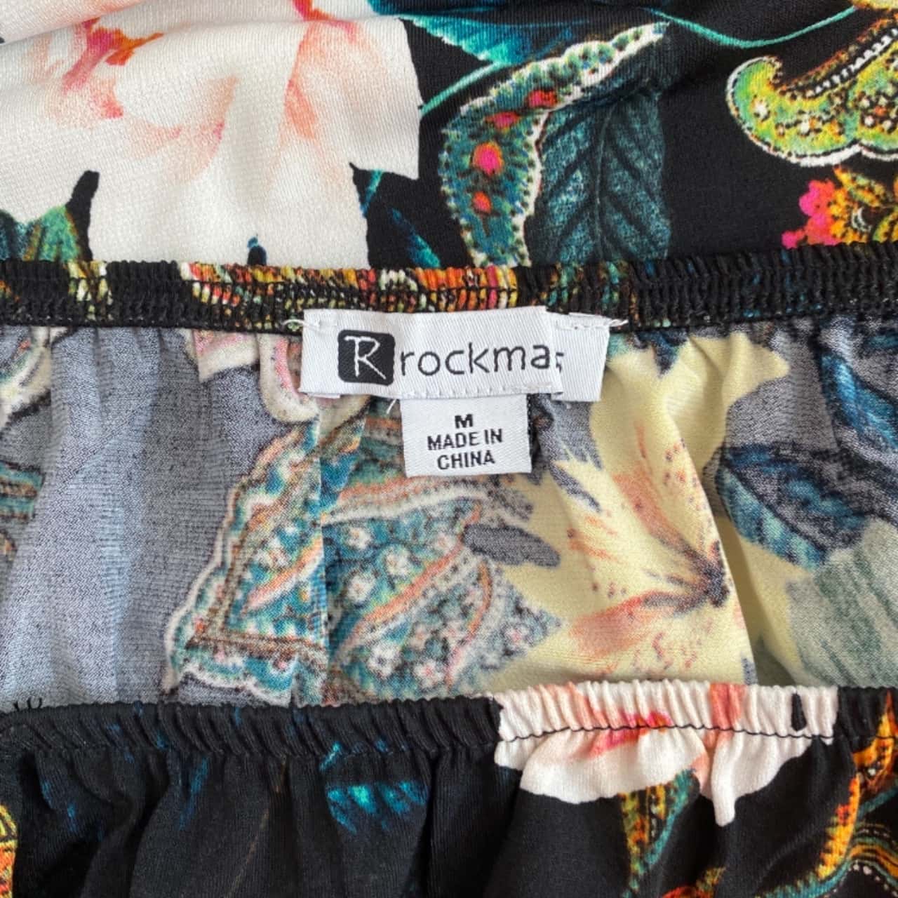 Rockmans floral black dress