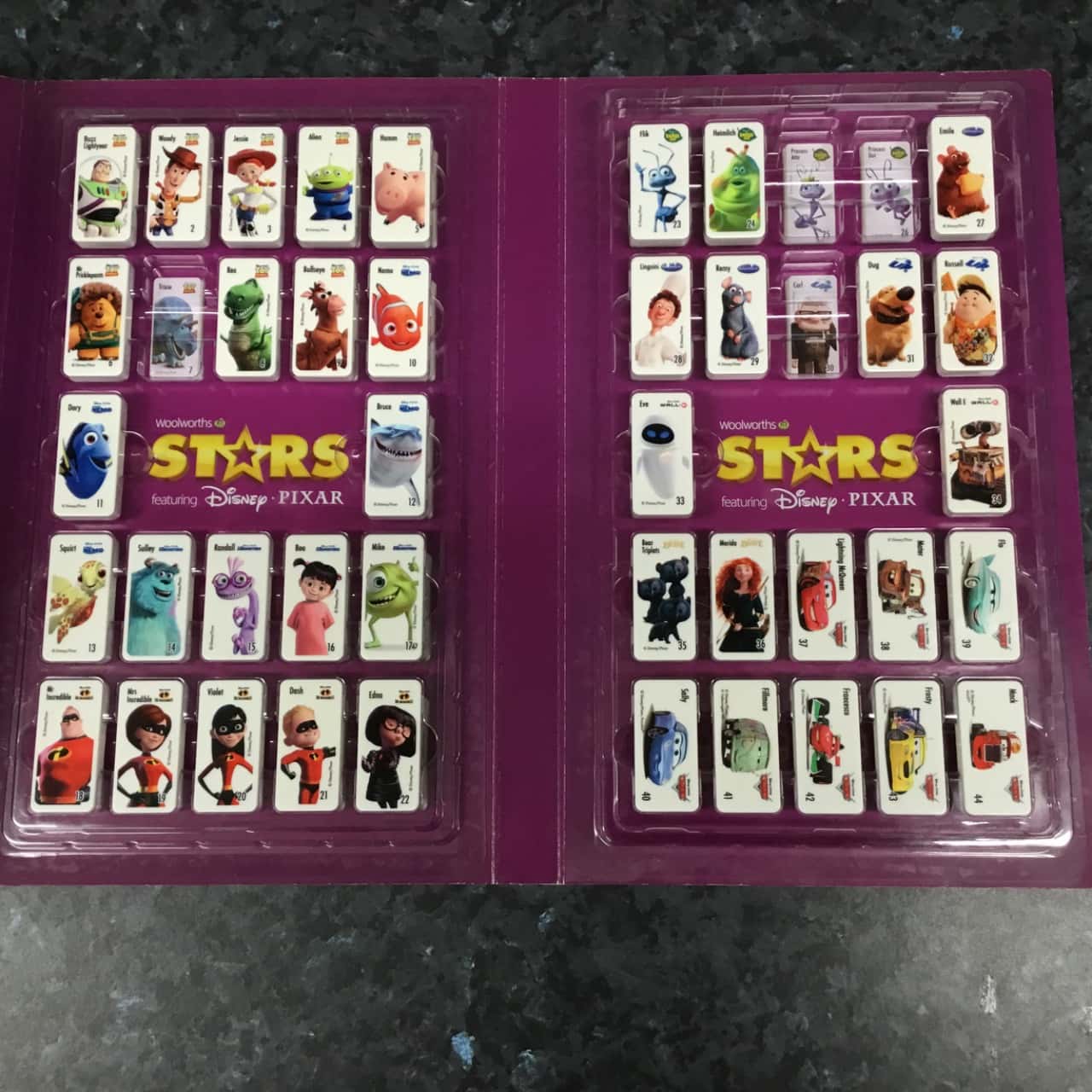 Woolworths Domino Stars Collectors Case & Dominos As Pictured (s)